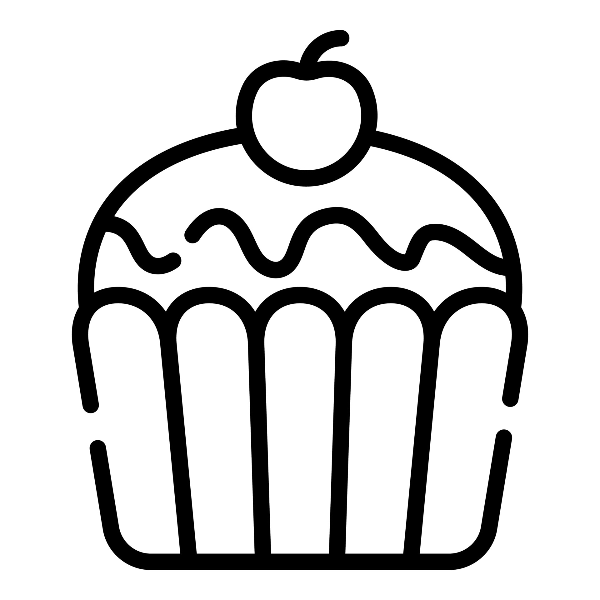 Cupcake Dessert Icon Vector Design Usa Independence Day Icon