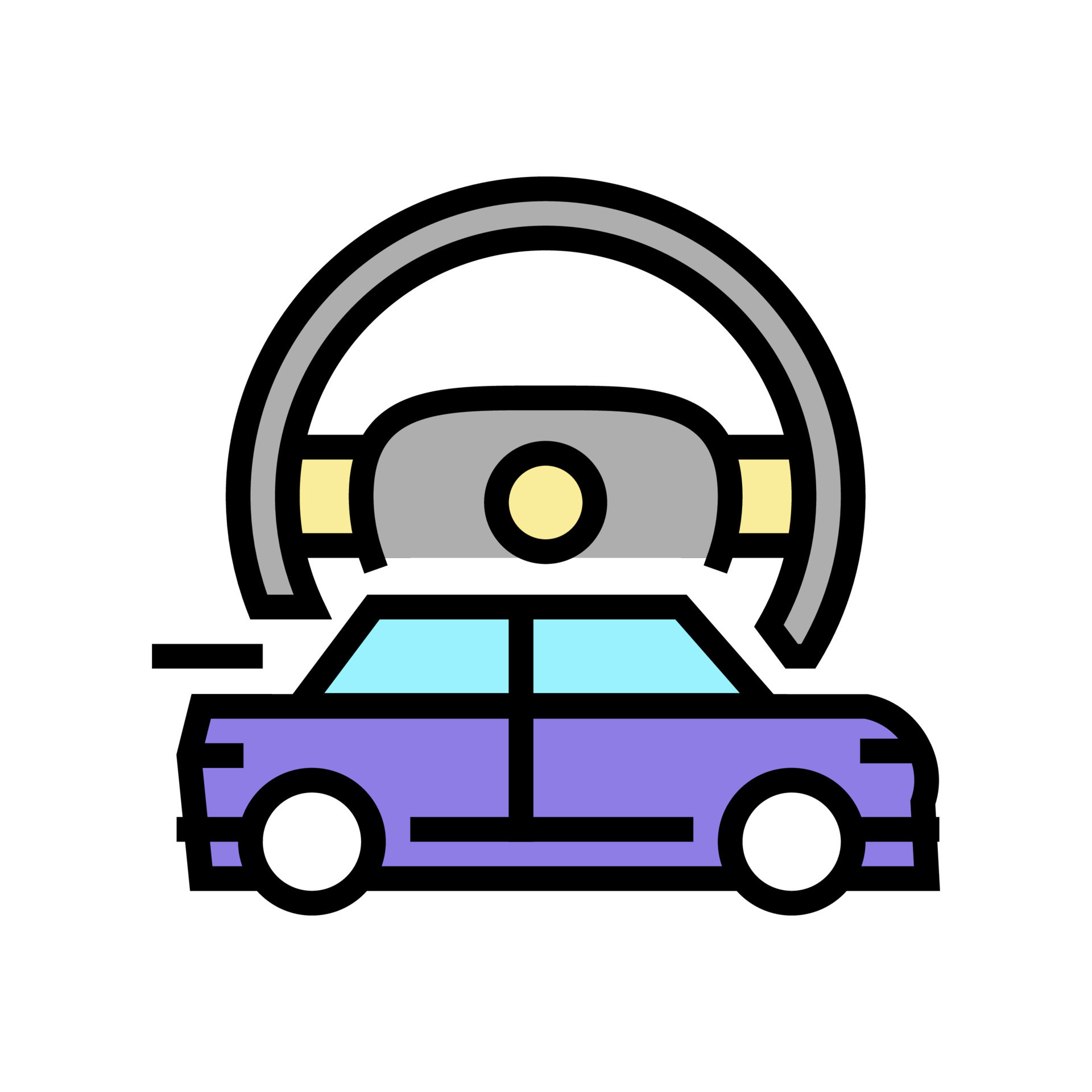 fast driving mens leisure color icon vector illustration 10401449 ...