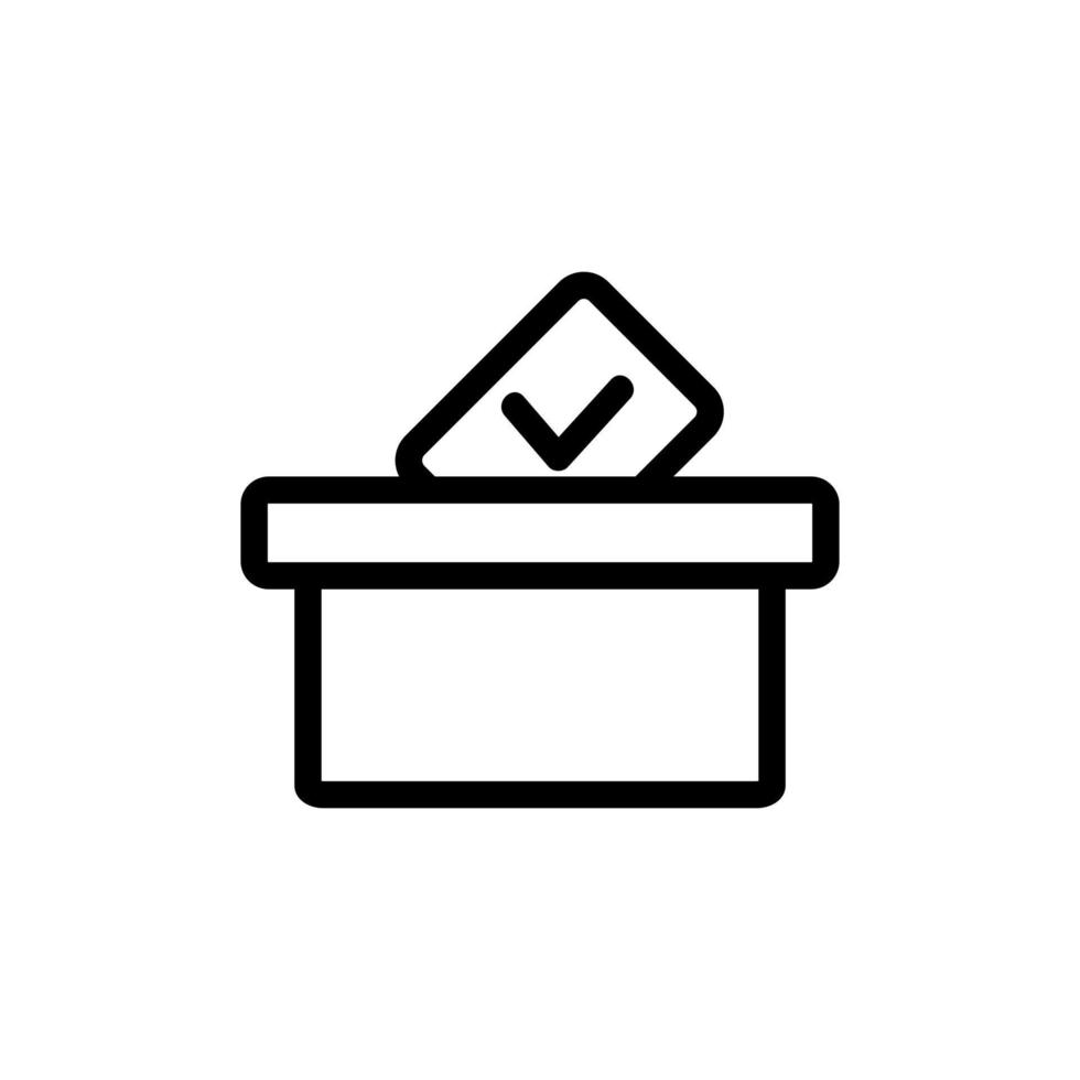 Vector De Icono De Votación Ilustración De Símbolo De Contorno Aislado