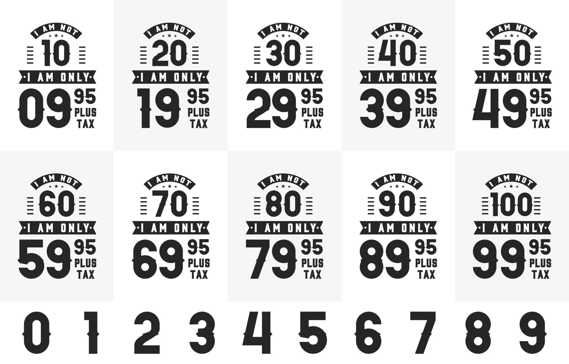 Birthday design bundle. Retro Vintage Birthday Typography bundle. I'm ... Birthday design bundle. Retro Vintage Birthday Typography bundle. I'm ...