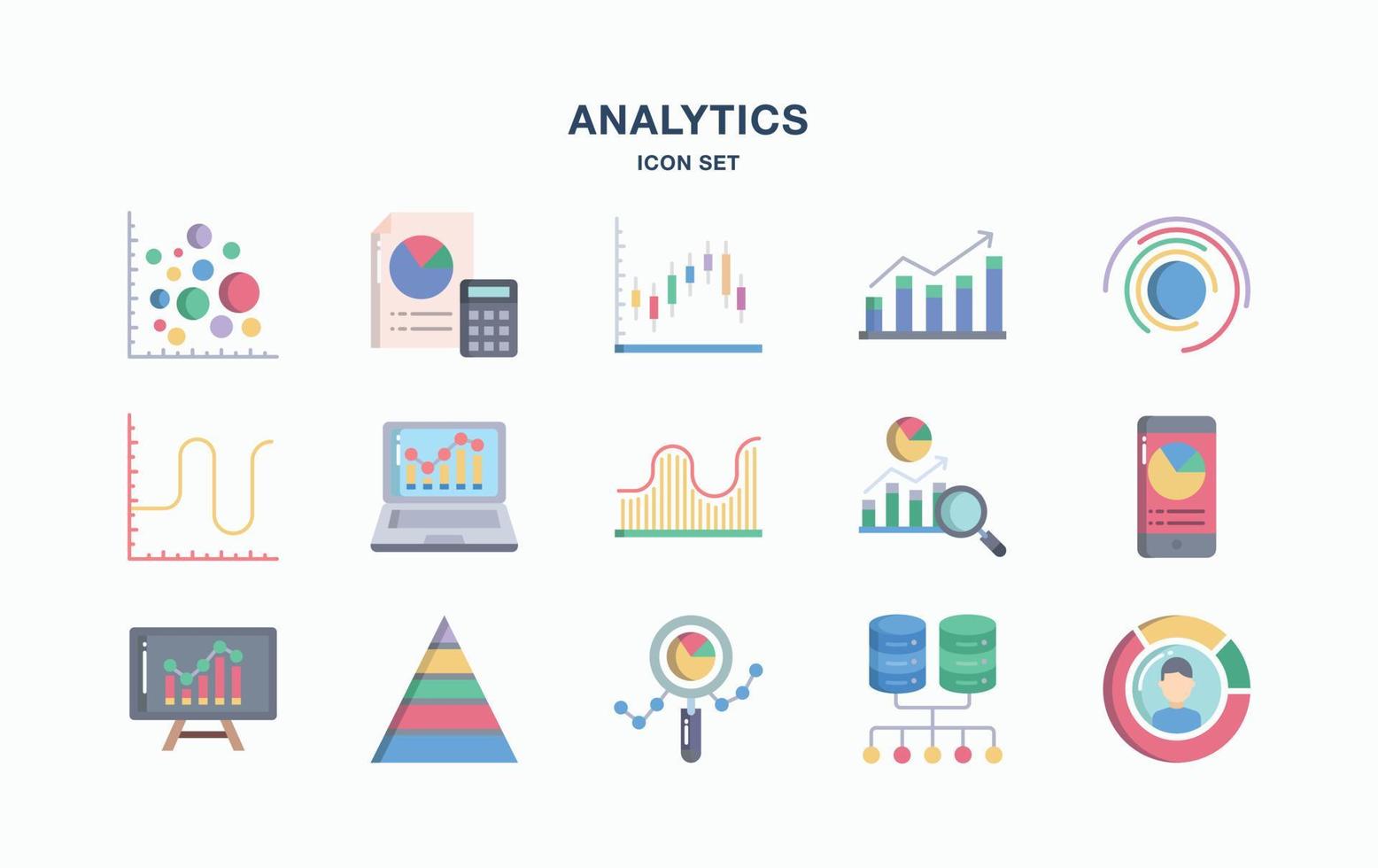 Graph and Data Analytics icon set 10404966 Vector Art at Vecteezy
