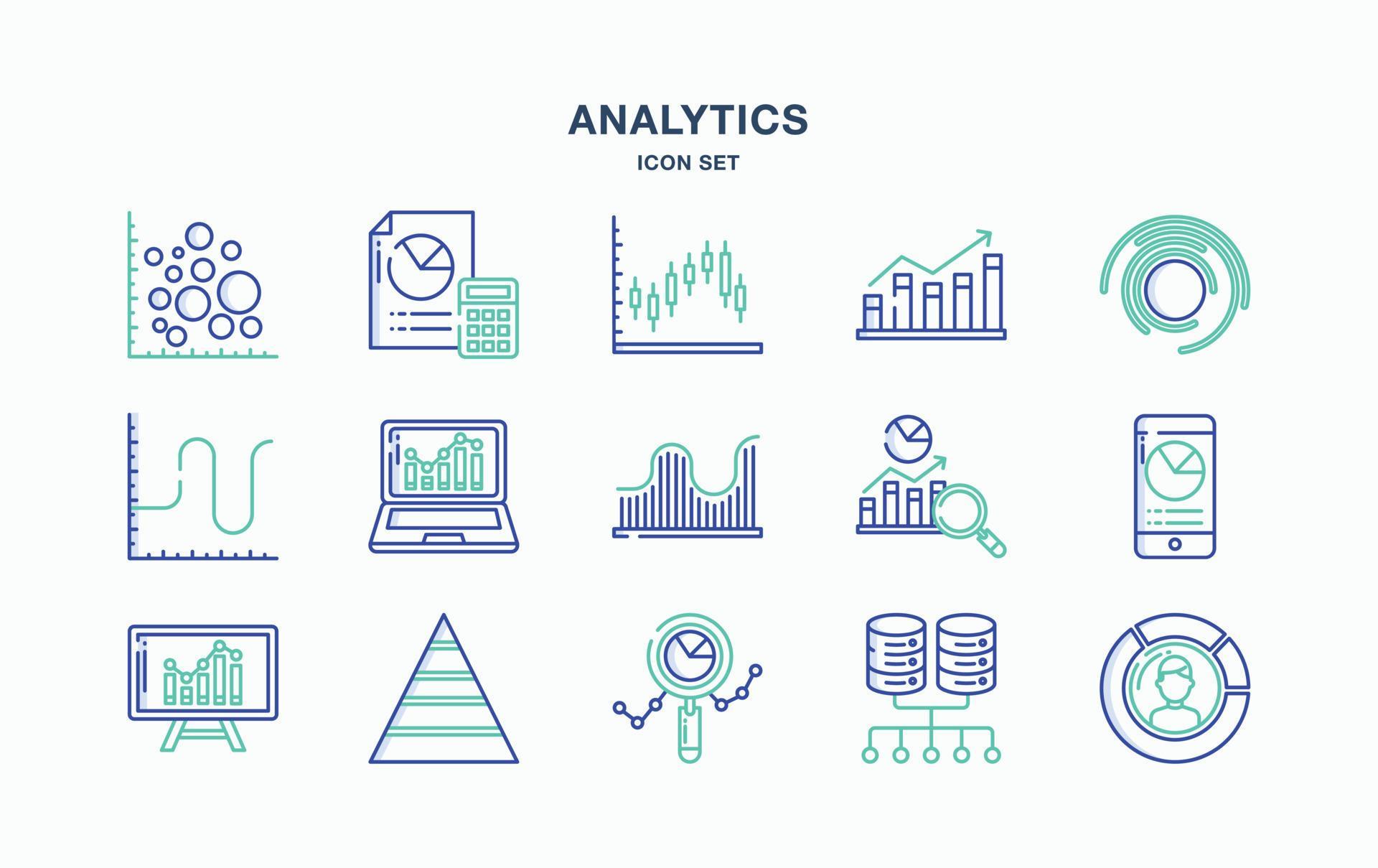 Graph and Data Analytics icon set 10404971 Vector Art at Vecteezy