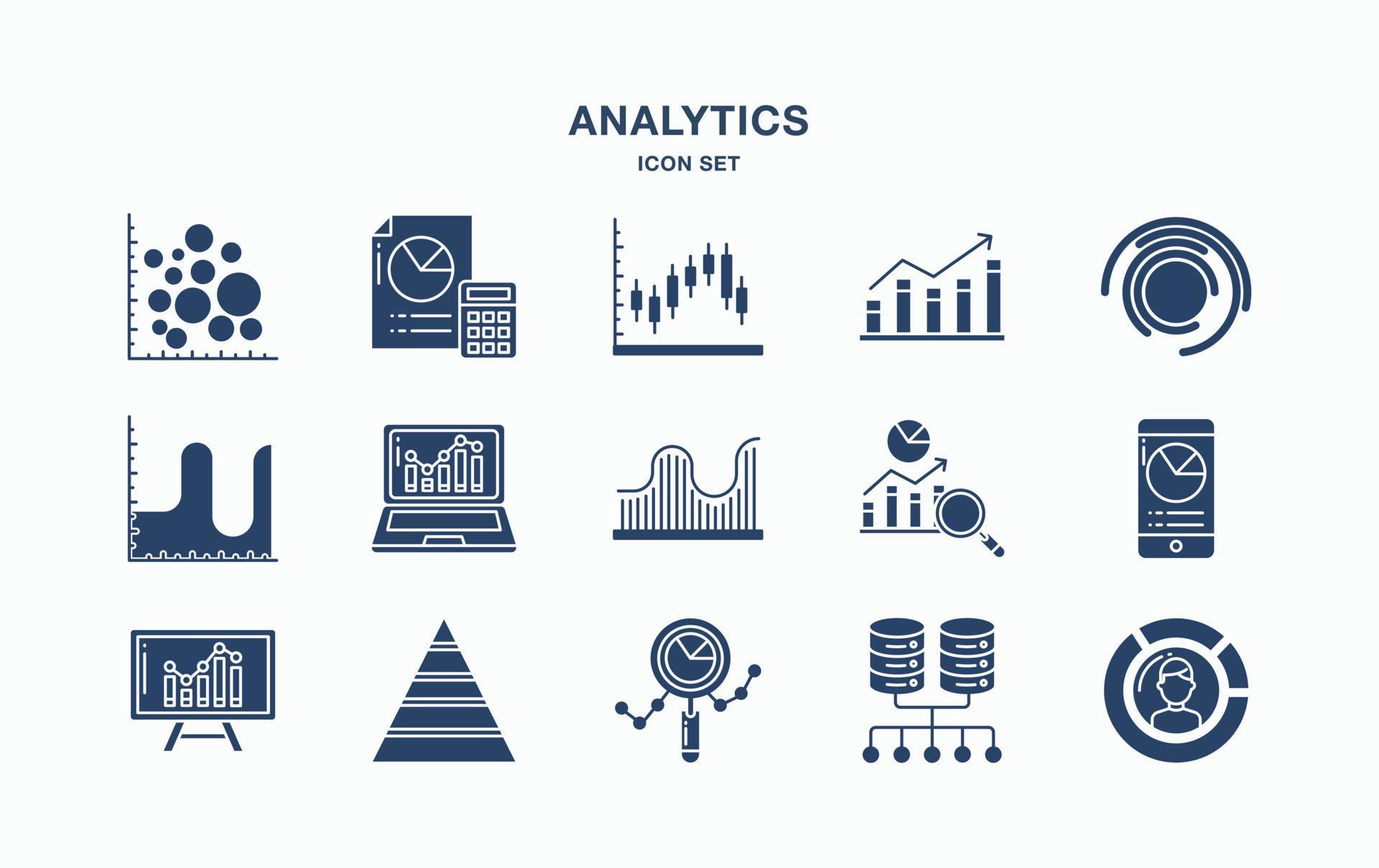 Graph and Data Analytics icon set 10404977 Vector Art at Vecteezy