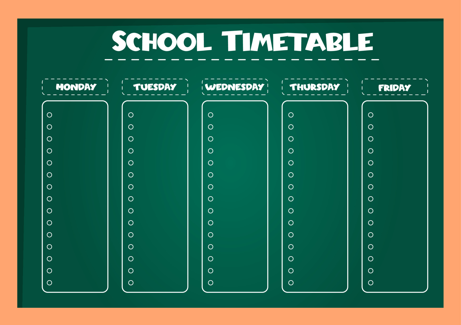 School Timetable For Kids With Days Of The Week On The Blackboard school-timetable-for-kids-with-days-of-the-week-on-the-blackboard