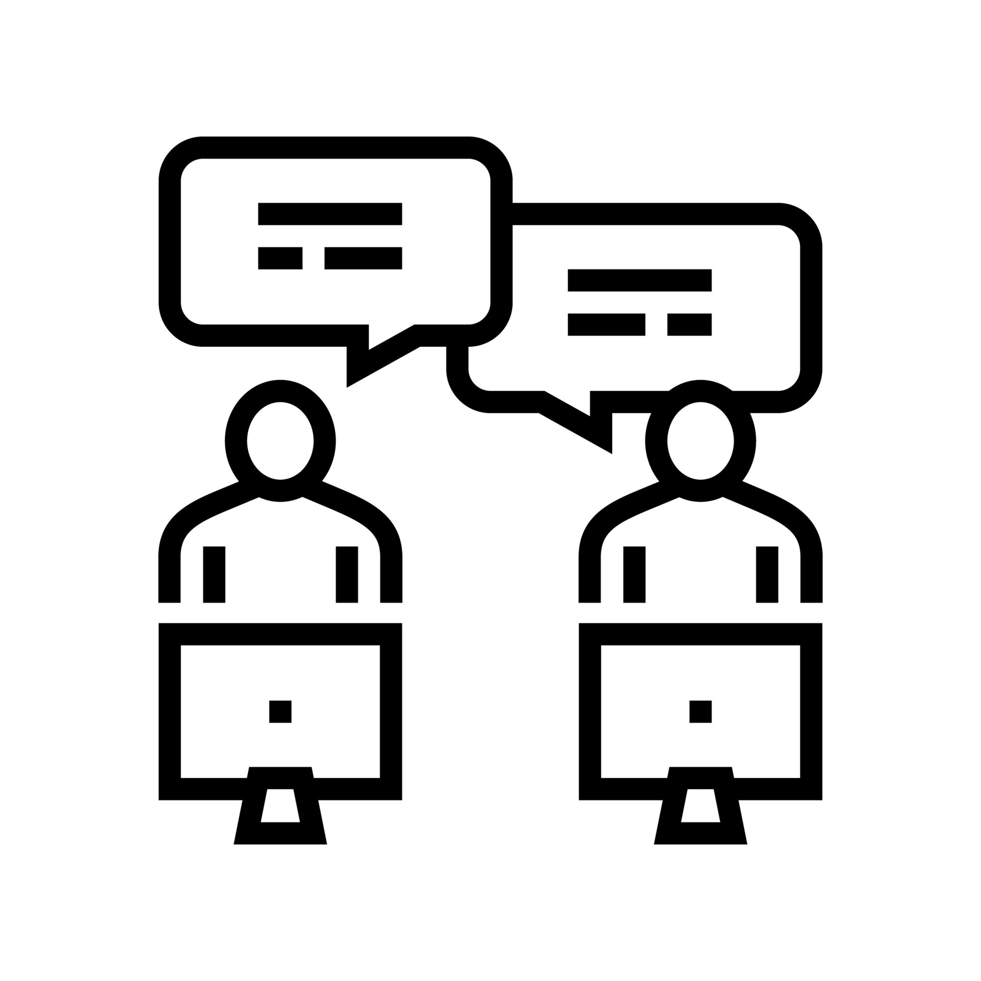Colleagues Communication Workspace Line Icon Vector Illustration