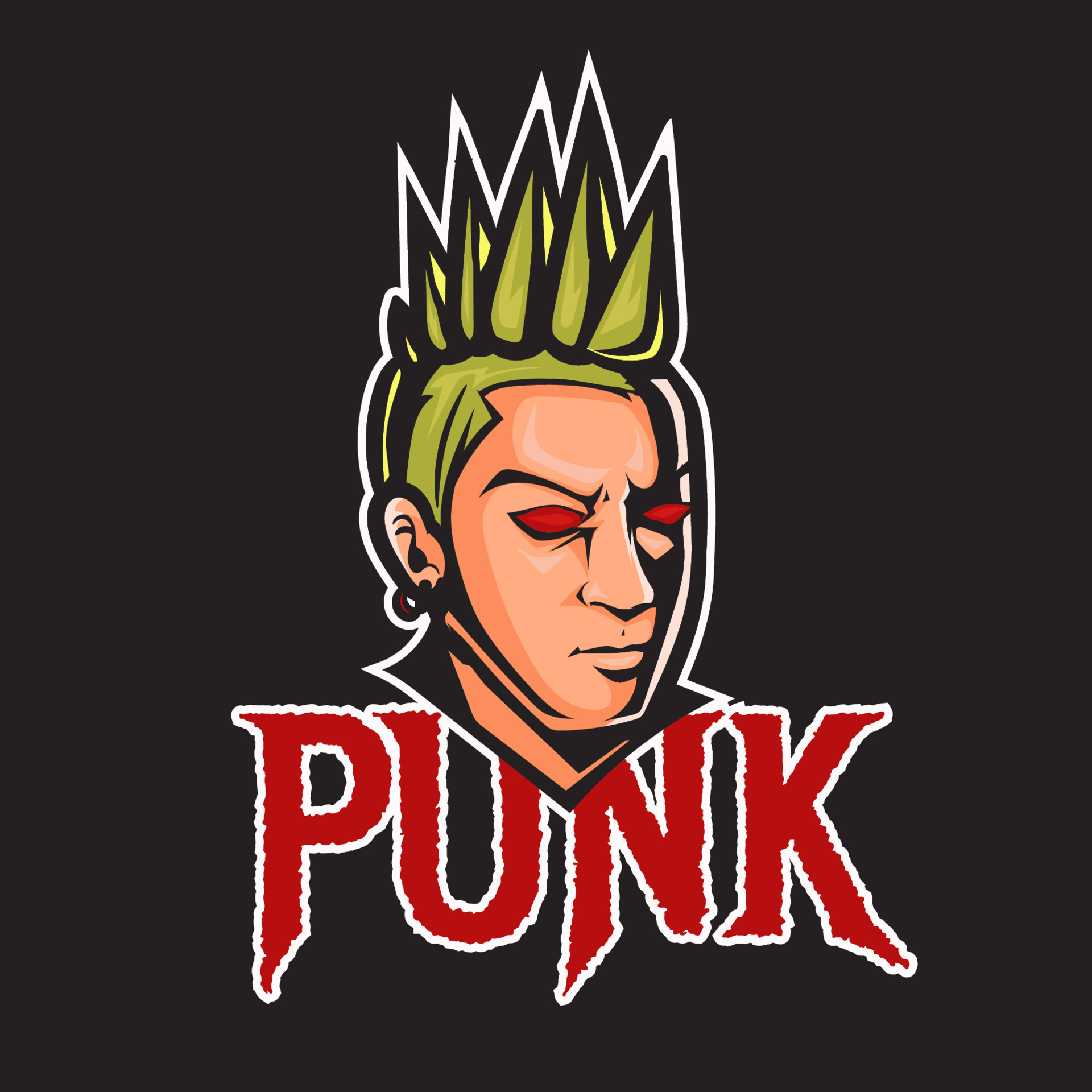 Punk Vector Illustration 10407503 Vector Art At Vecteezy