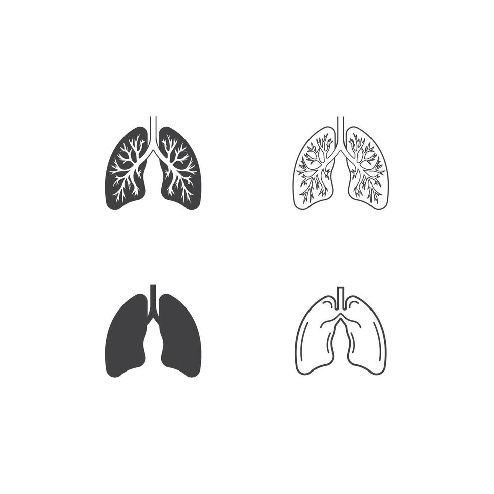 Lungs Icon Vector Illustration Template Design 10412654 Vector Art At
