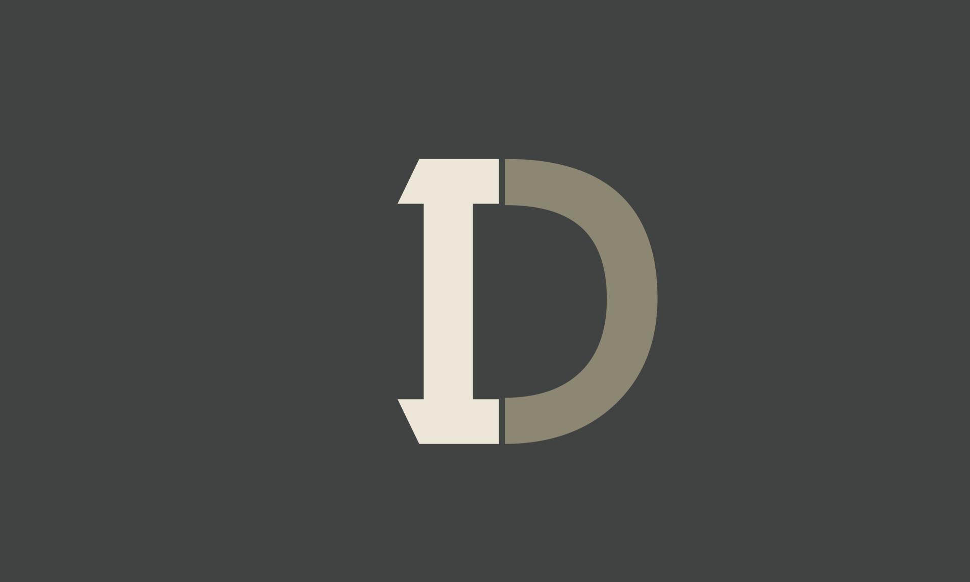 Alphabet Letters Initials Monogram Logo Id Di I And D 10418231 Vector