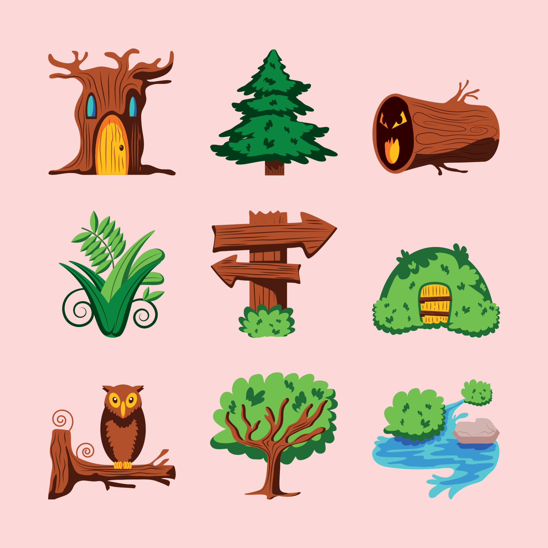 icons enchanted forest 10419427 Vector Art at Vecteezy