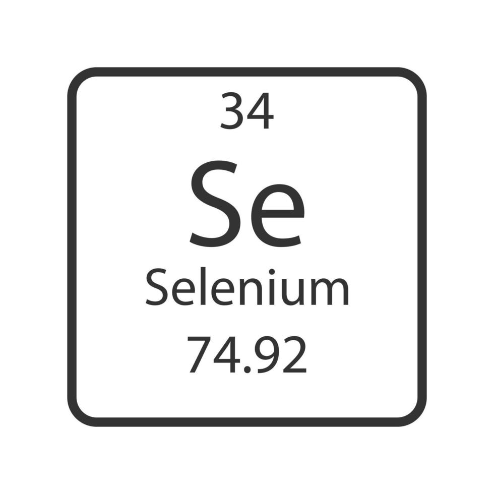 Selenium Symbol Chemical Element Of The Periodic Table Vector