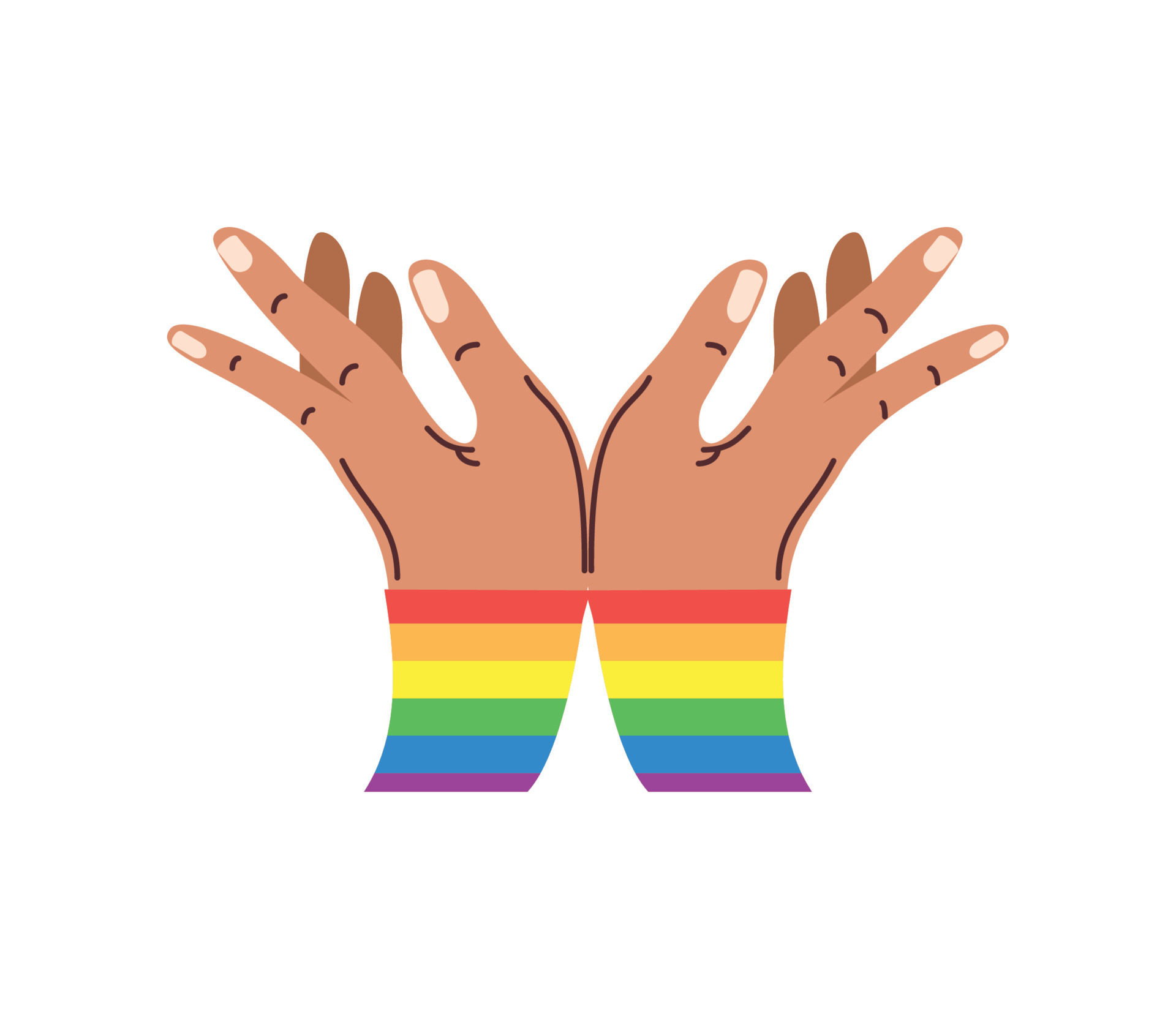 pride lgbtq hands 10421844 Vector Art at Vecteezy