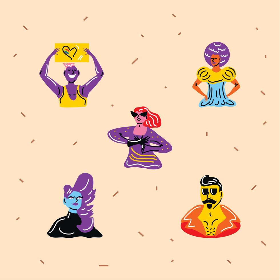 set of LGBT people 10423629 Vector Art at Vecteezy