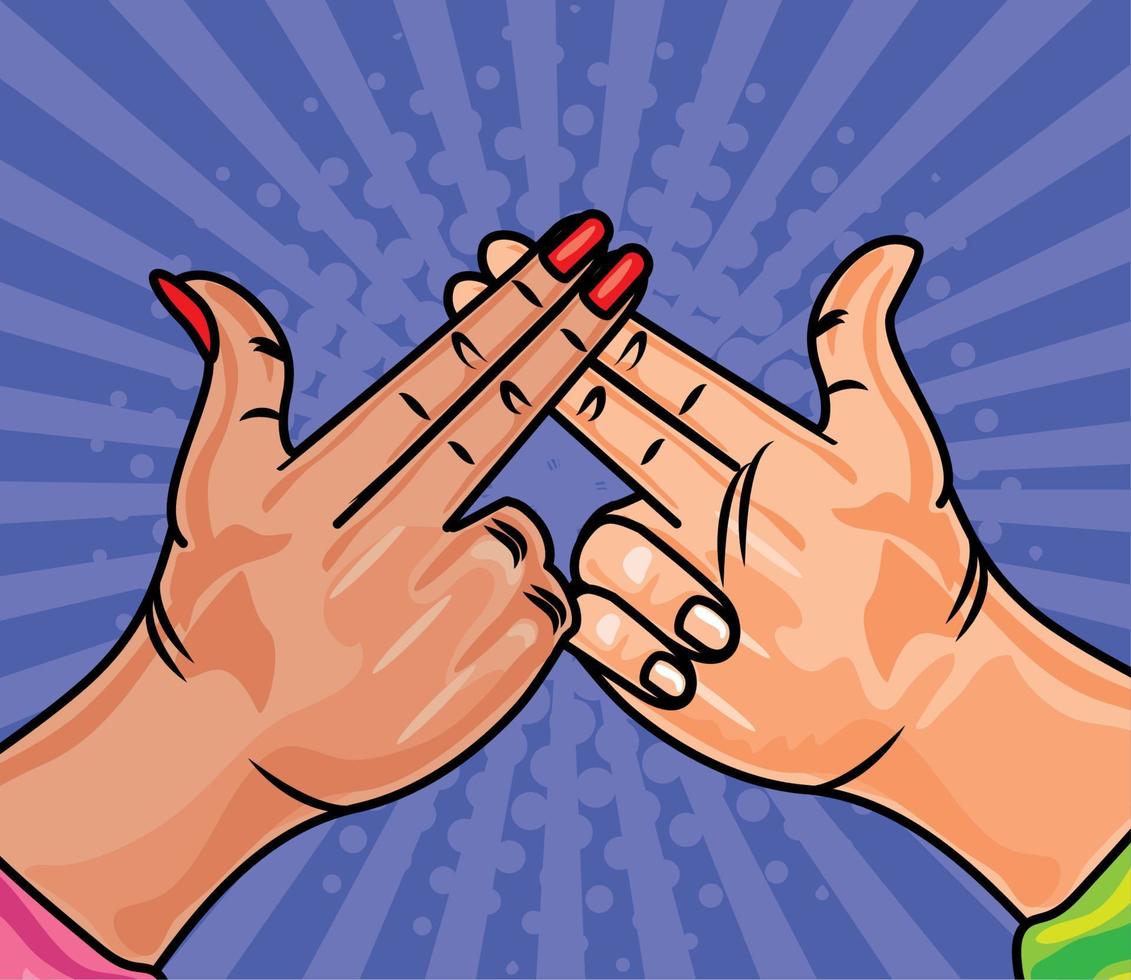 Hands Pointing With Two Fingers 10423775 Vector Art At Vecteezy