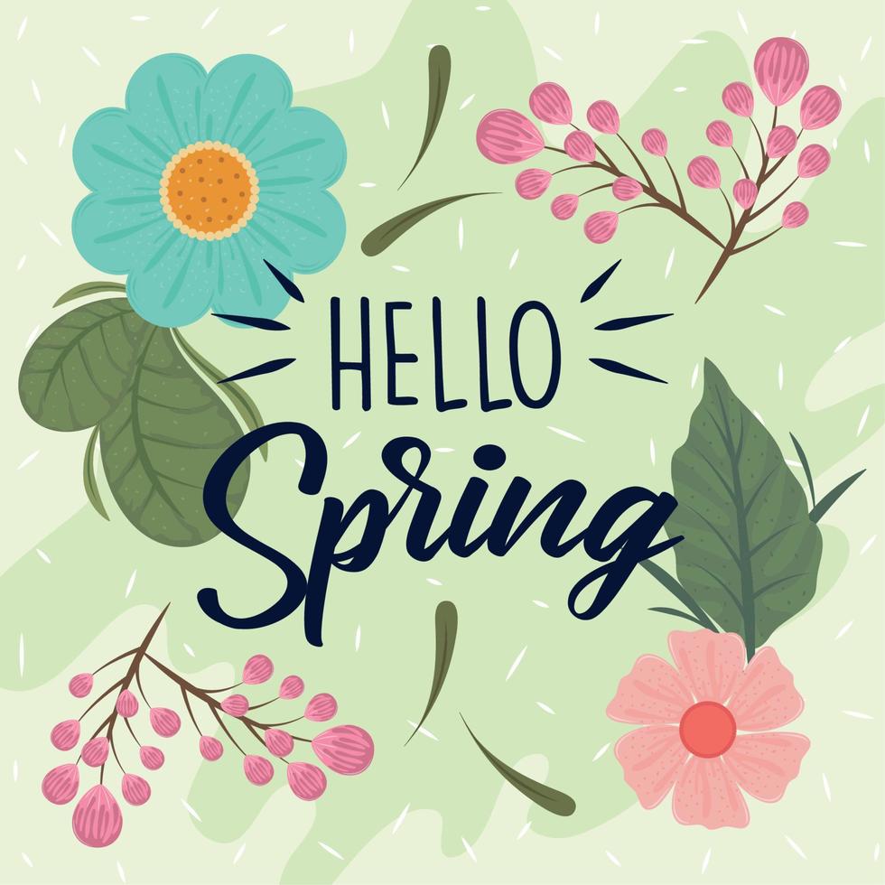 hello spring banner 10425142 Vector Art at Vecteezy