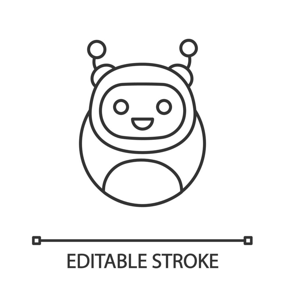 Chatbot Linear Icon Thin Line Illustration Modern Robot Talkbot Online Helper Virtual