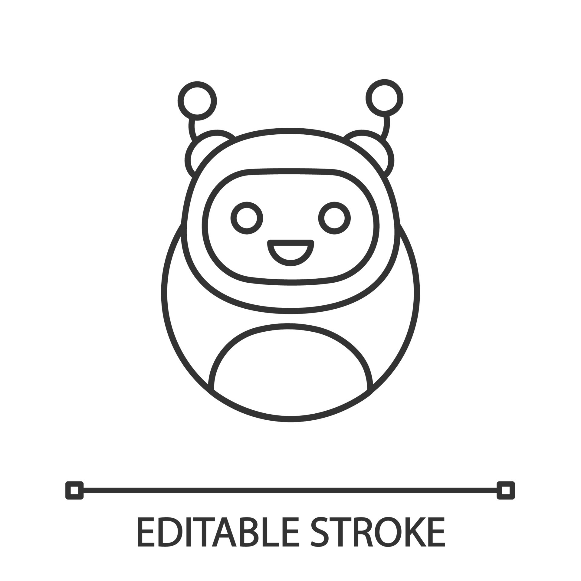 Chatbot Linear Icon Thin Line Illustration Modern Robot Talkbot