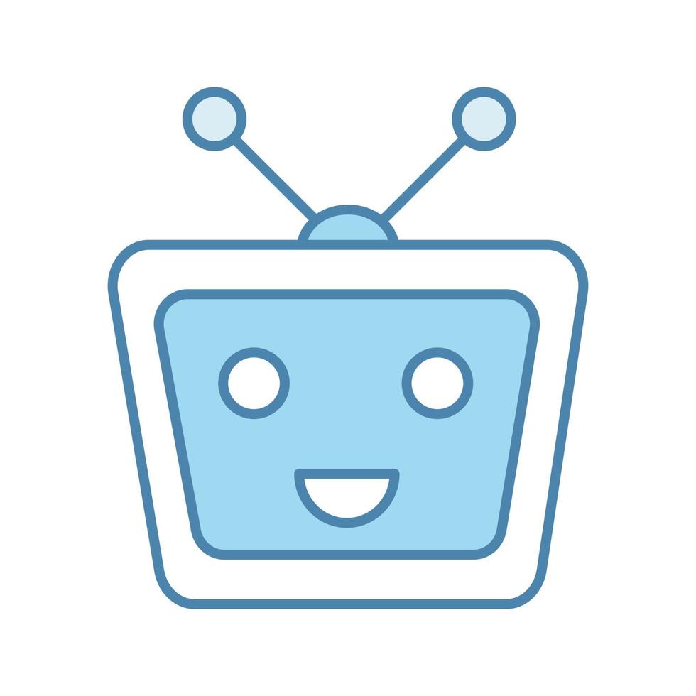 Chatbot color icon. Talkbot. Modern robot. TV laughing chat bot ... Chatbot color icon. Talkbot. Modern robot. TV laughing chat bot ...