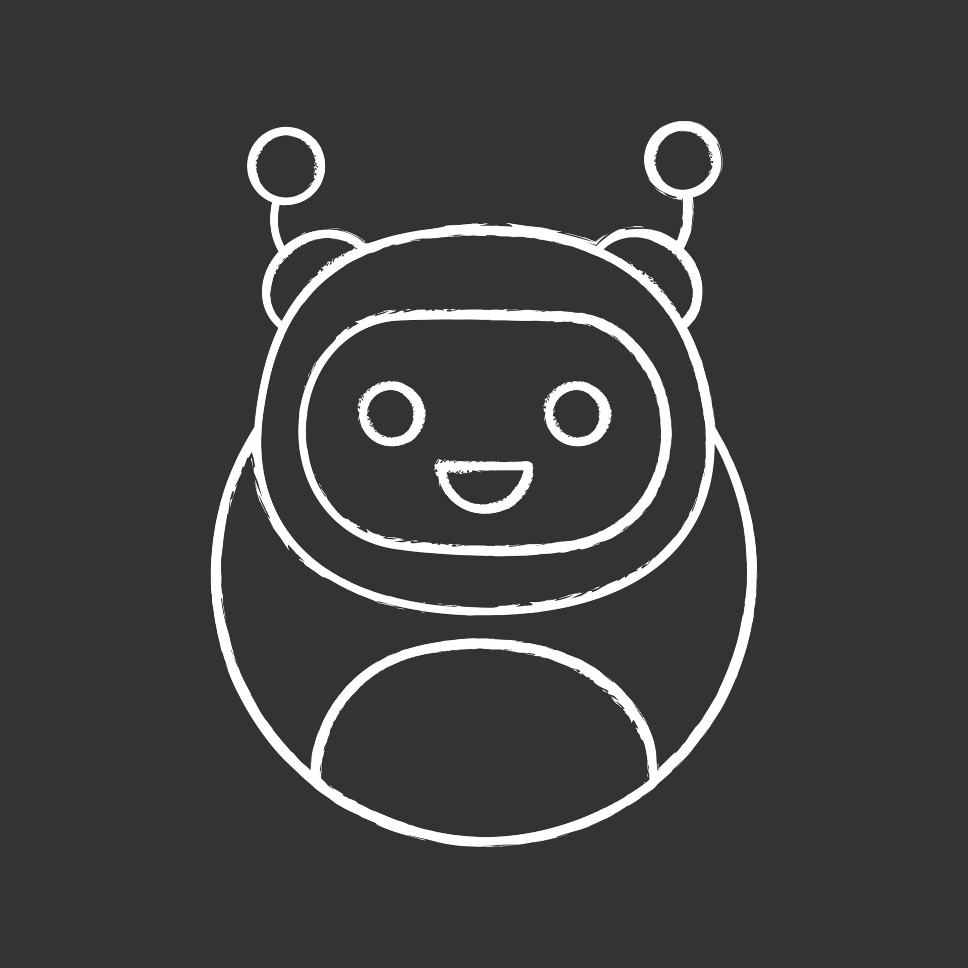 Chatbot chalk icon. Modern robot. Talkbot. Online helper. Virtual ... Chatbot chalk icon. Modern robot. Talkbot. Online helper. Virtual ...