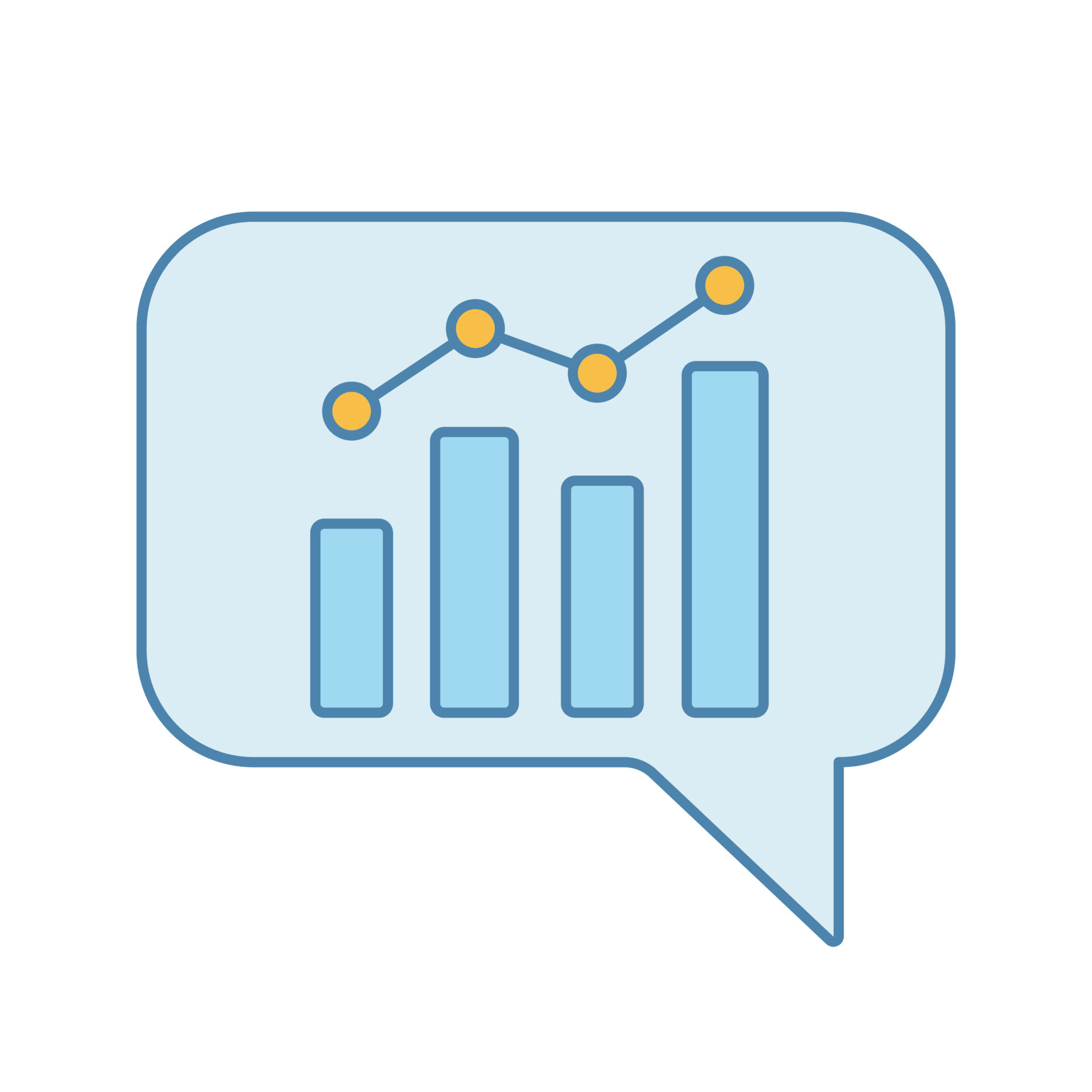 Chatbot Graph Color Icon Chat Bot Diagram And Analytics Virtual