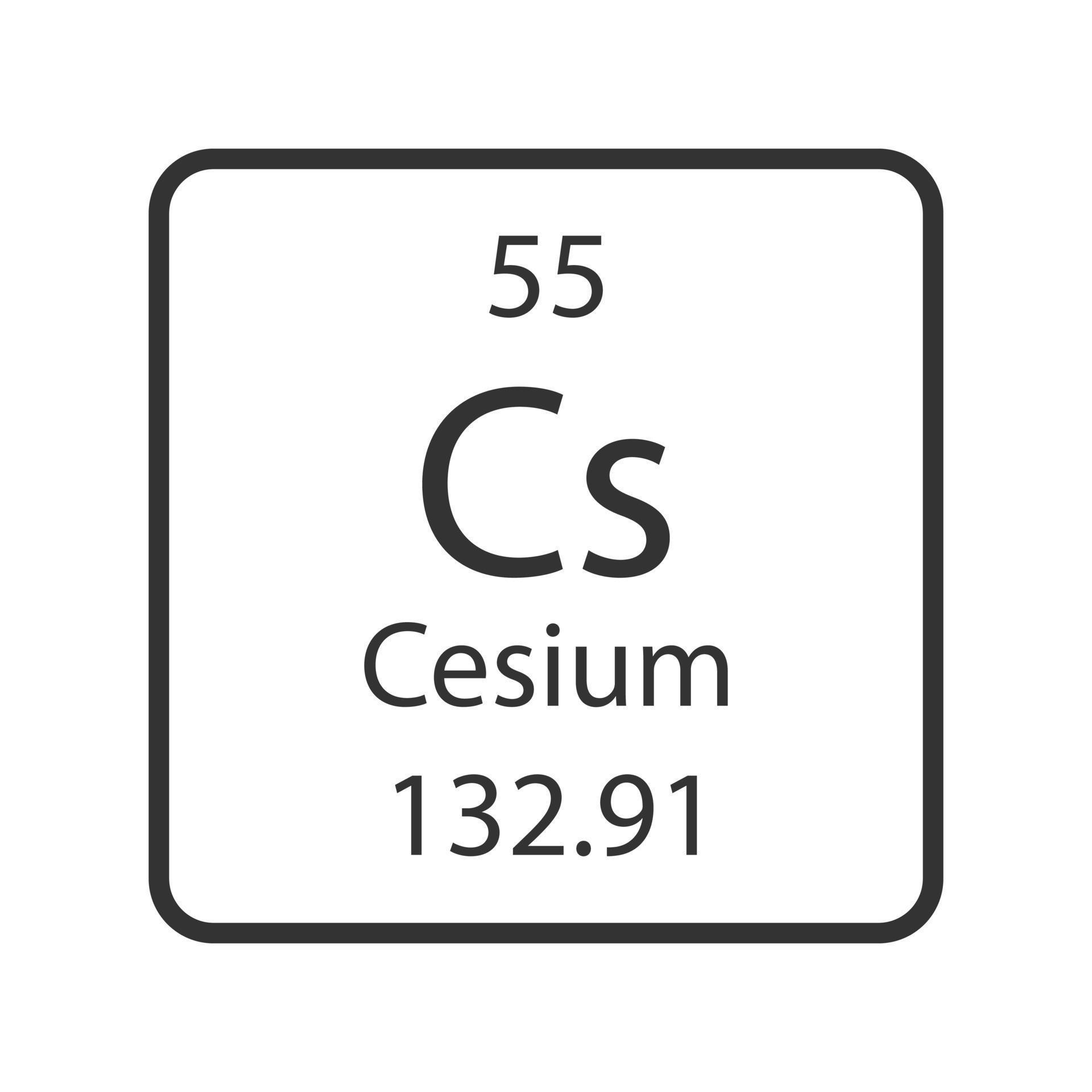 Cesium symbol. Chemical element of the periodic table. Vector illustration. 10426930 Vector Art ...