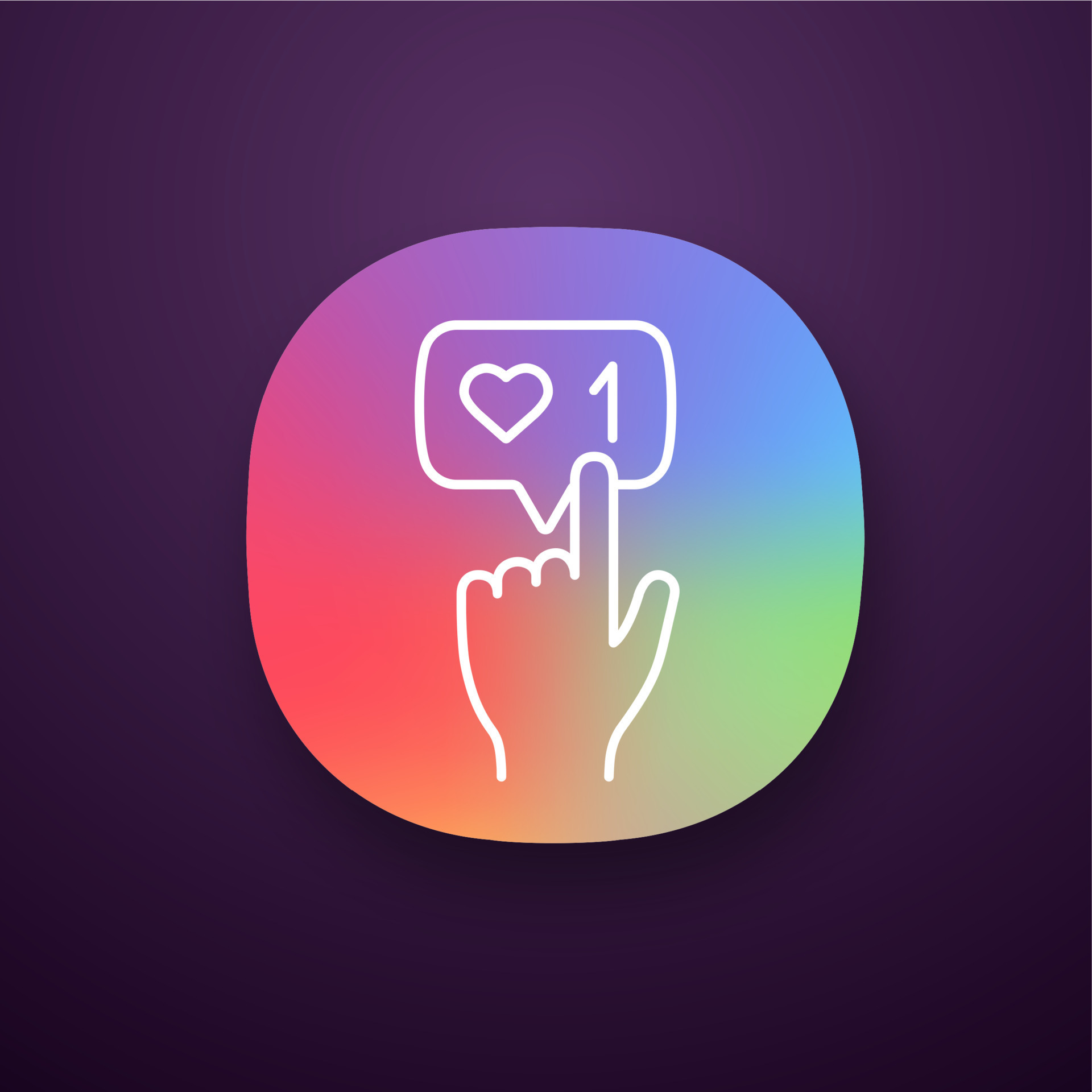 Like Counter Button App Icon Uiux User Interface Social Media