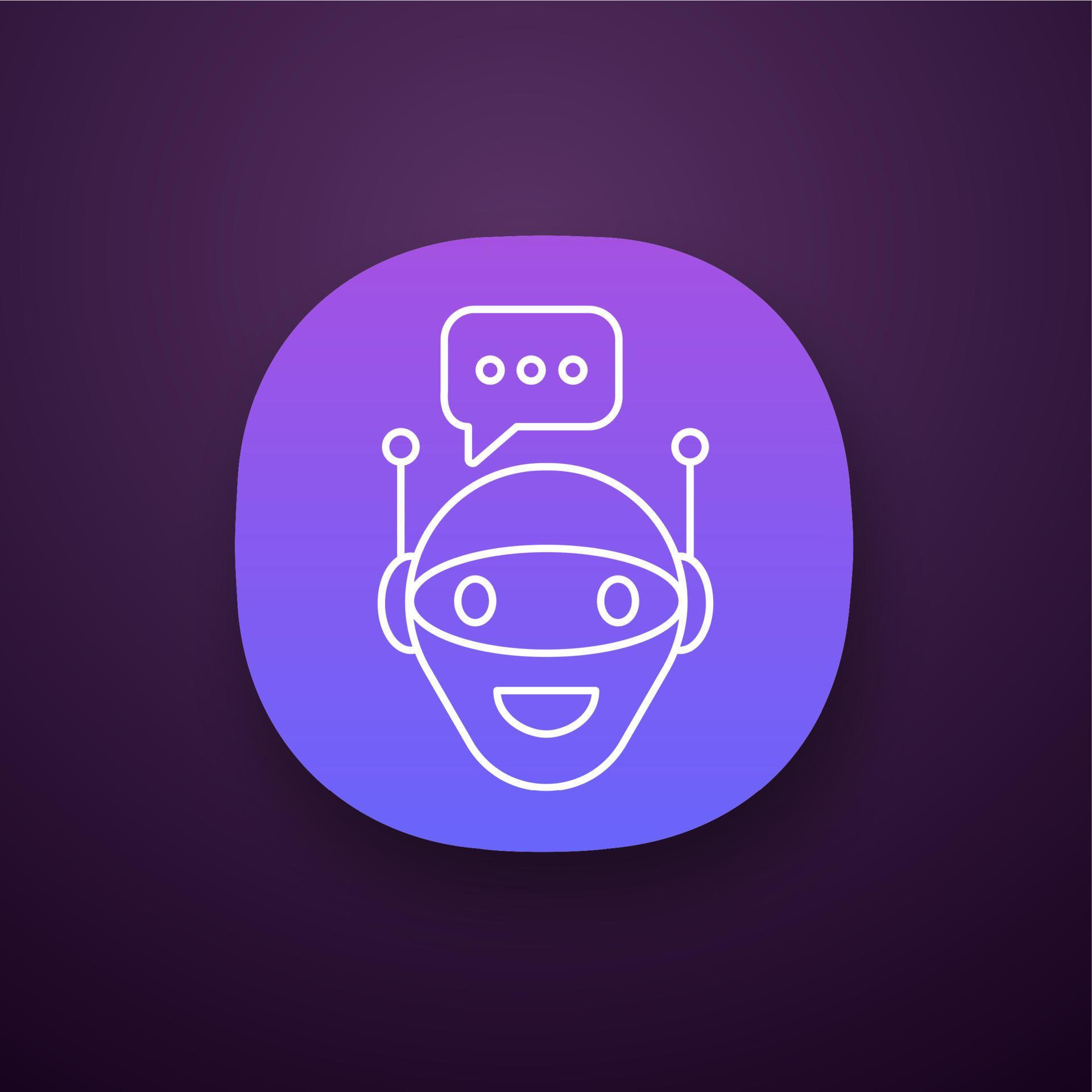 Chat Bot App Icon Uiux User Interface Robot Virtual Assistant