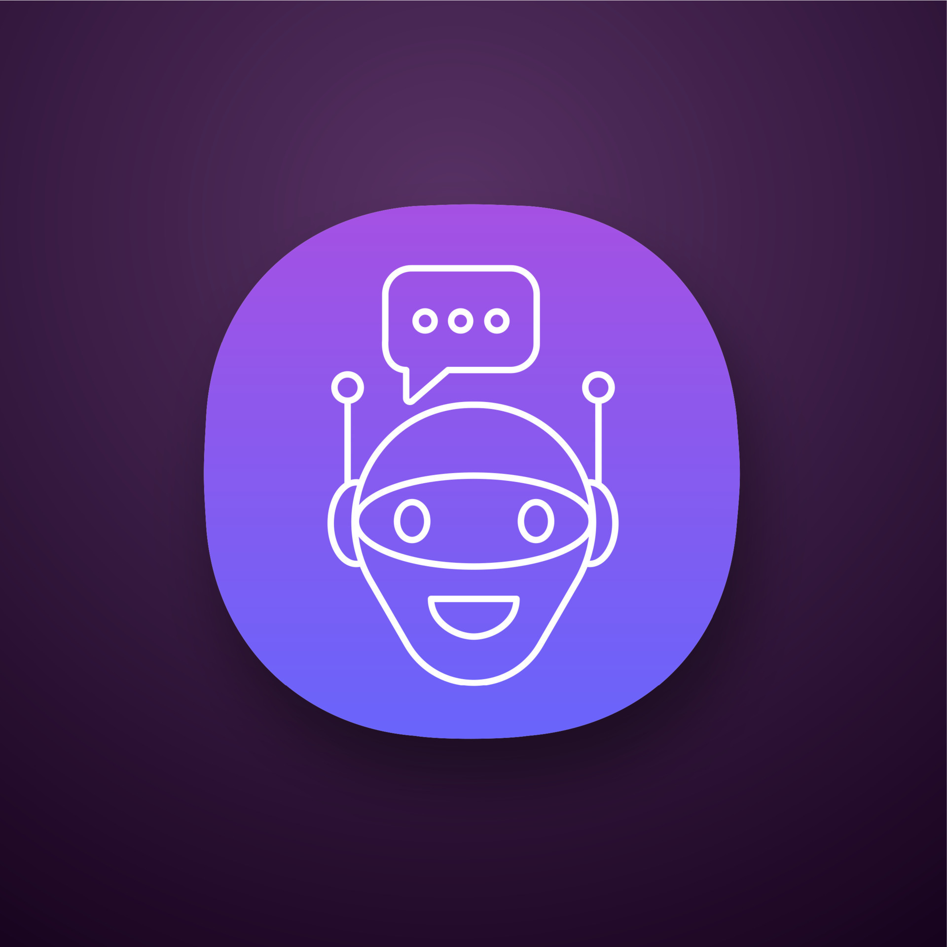 Chat Bot App Icon Uiux User Interface Robot Virtual Assistant