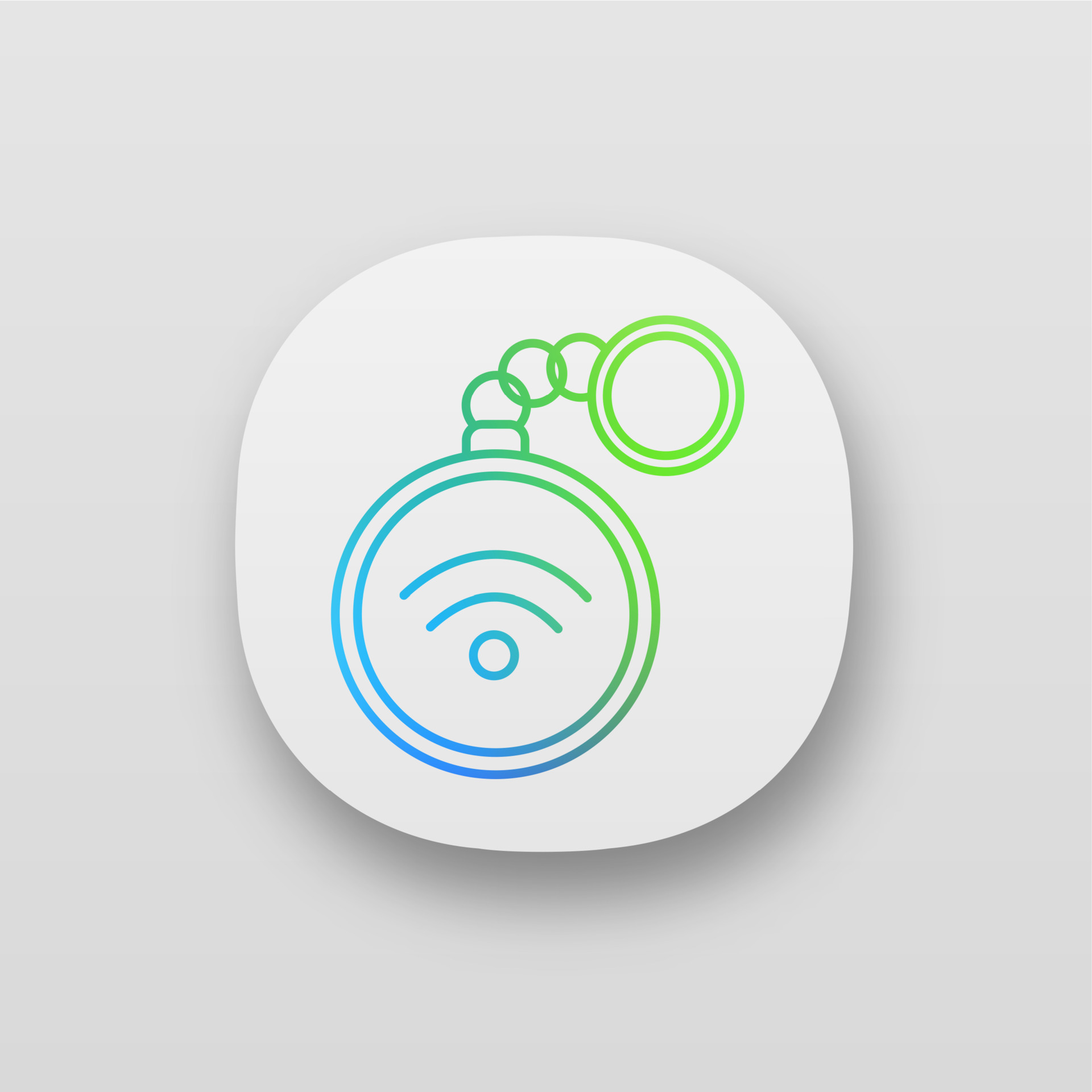 Nfc Trinket App Icon Near Field Communication Rfid Tag Contactless