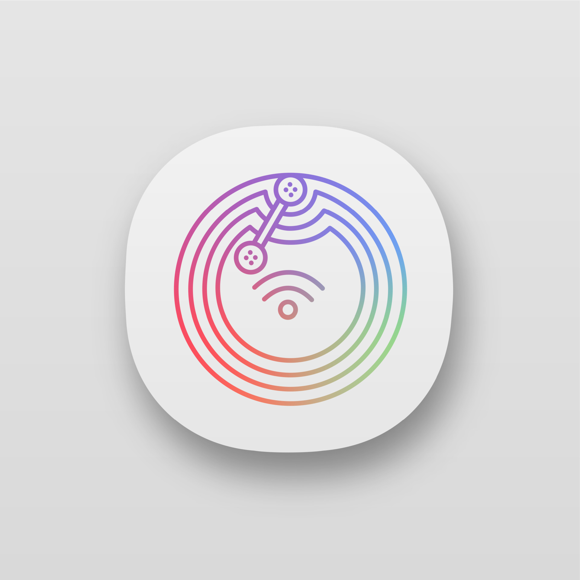 Nfc Microchip App Icon Near Field Communication Rfid Transponder