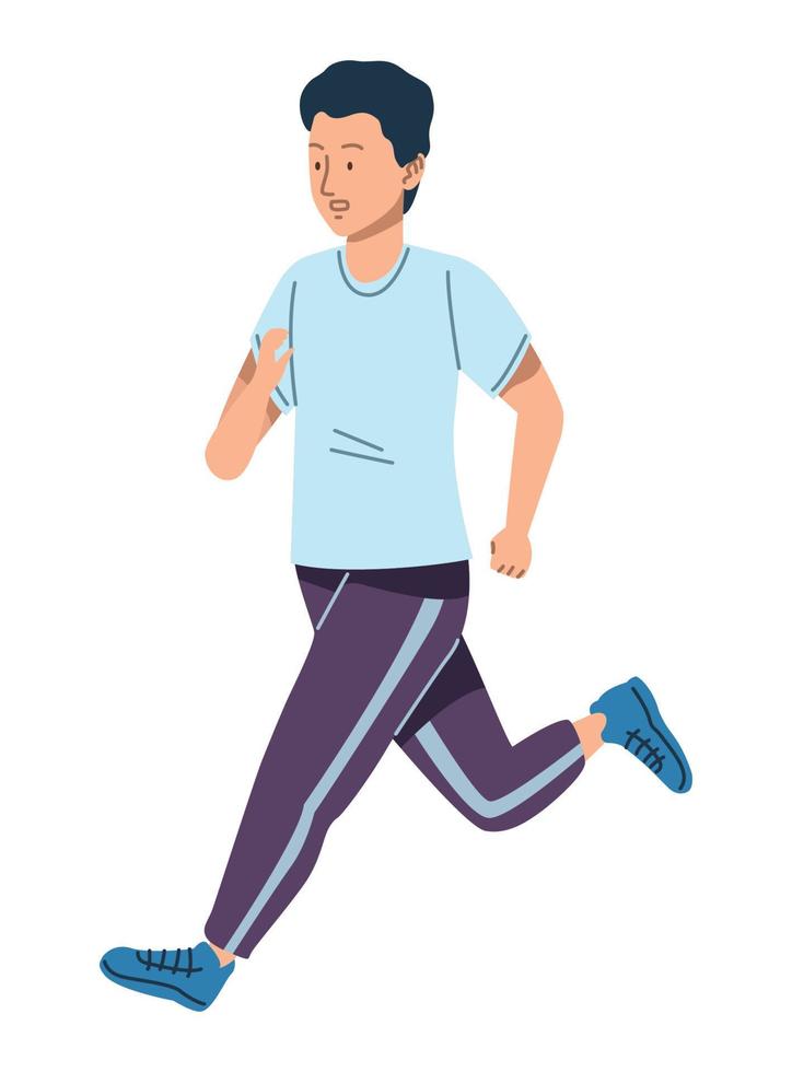 young athletic man running 10428744 Vector Art at Vecteezy