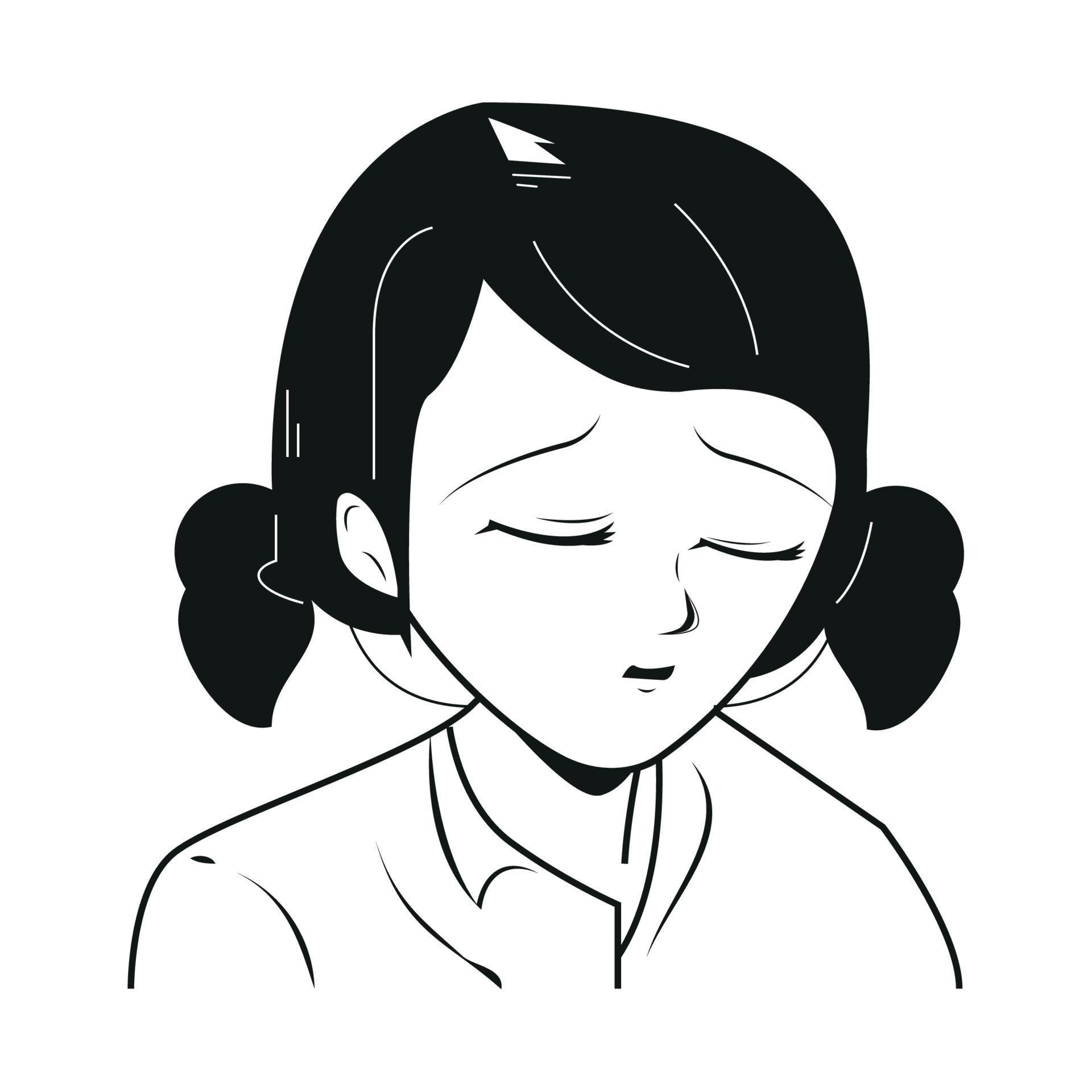 sleepy anime woman 10429132 Vector Art at Vecteezy