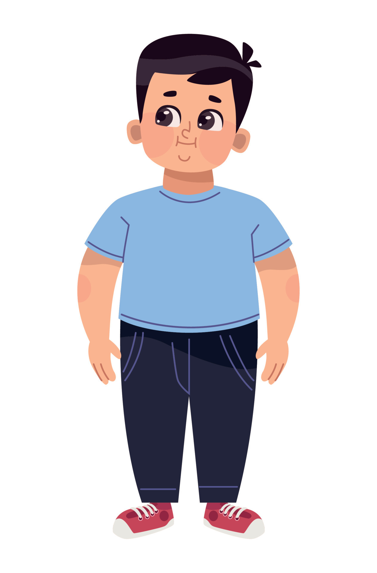 Fat Man Standing 10429698 Vector Art At Vecteezy