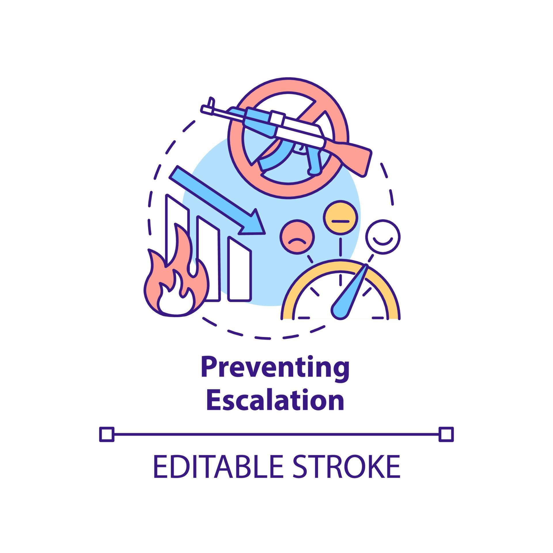 Preventing Escalation Concept Icon Post Conflict Reconstruction Abstract Idea Thin Line