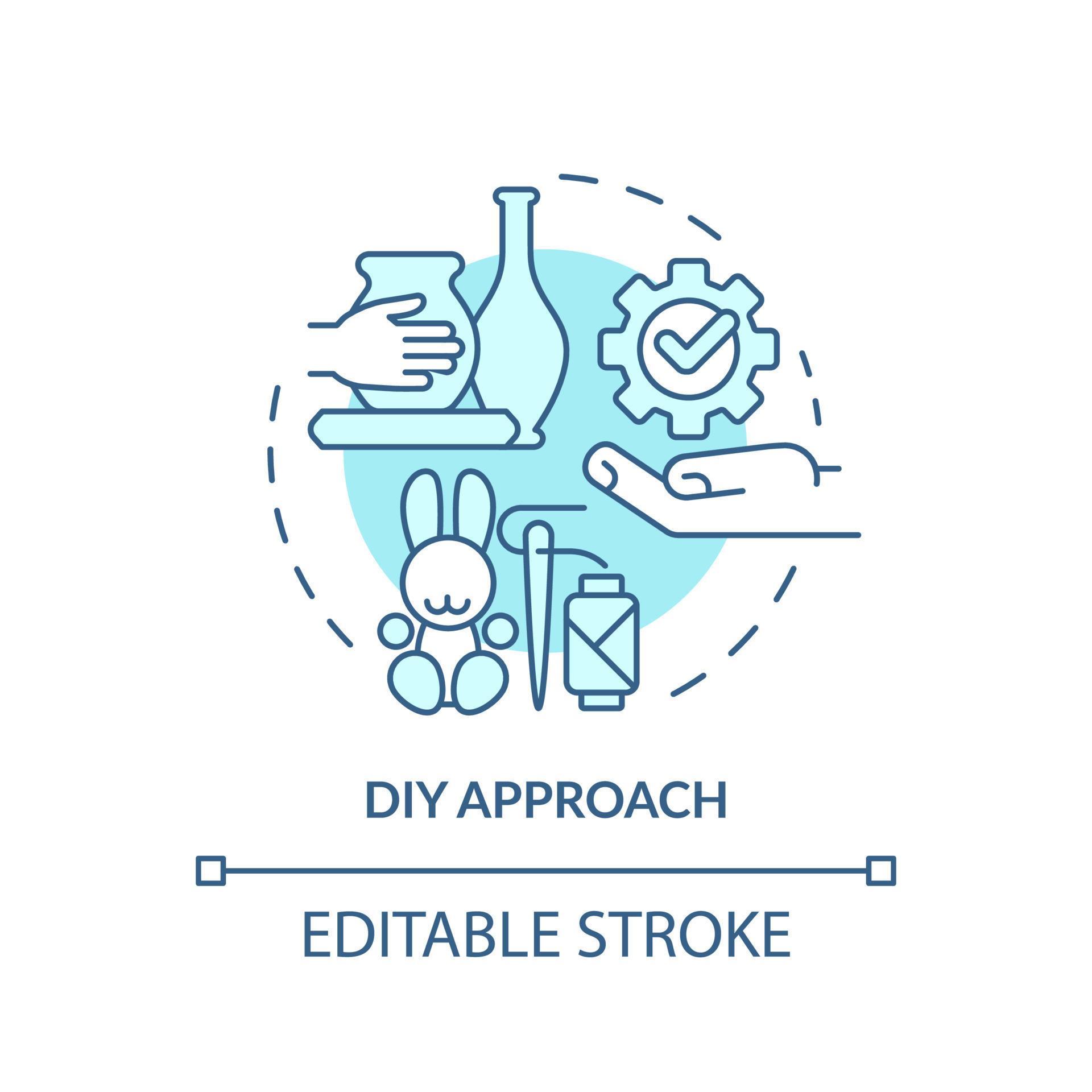 Diy Approach Turquoise Concept Icon Do It Yourself Hobby Customer Behavior Trend Abstract Idea