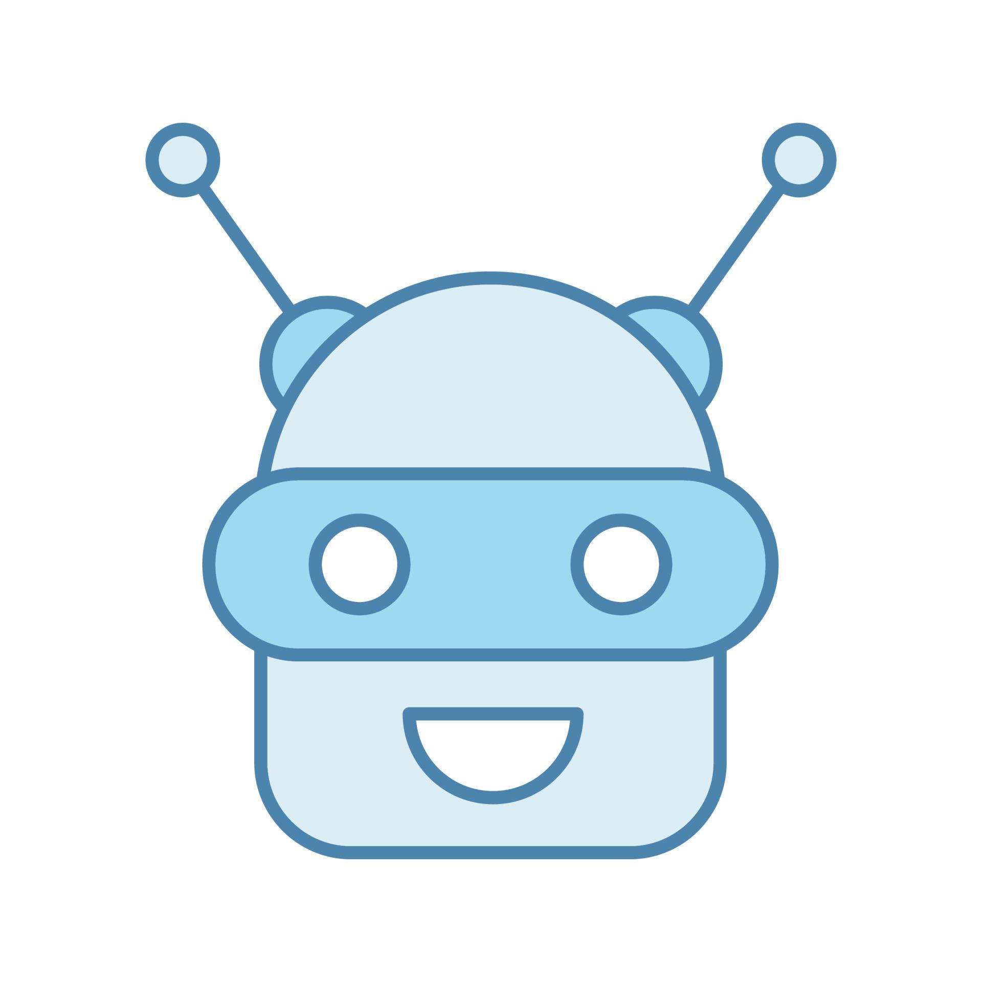Chatbot Color Icon Talkbot Modern Robot Android Laughing Chat Bot