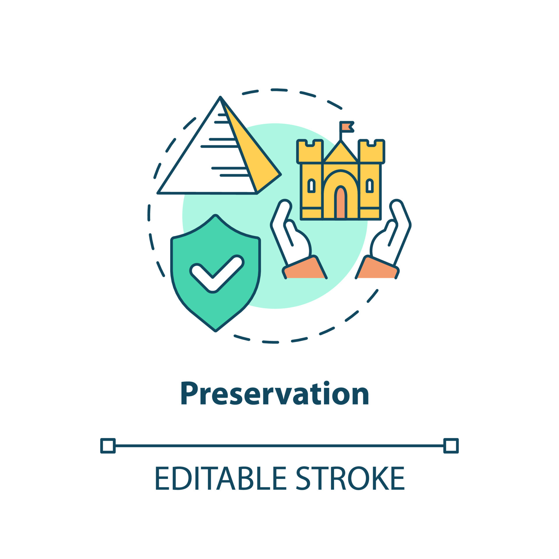 Preservation concept icon. Type of cultural heritage conservation ... Preservation concept icon. Type of cultural heritage conservation ...