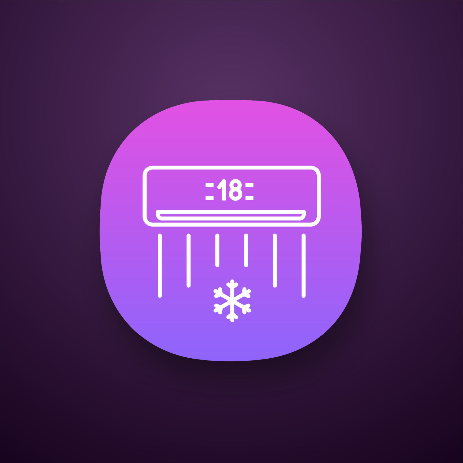 Air Conditioner App Icon Ui Ux User Interface Air Conditioning Web