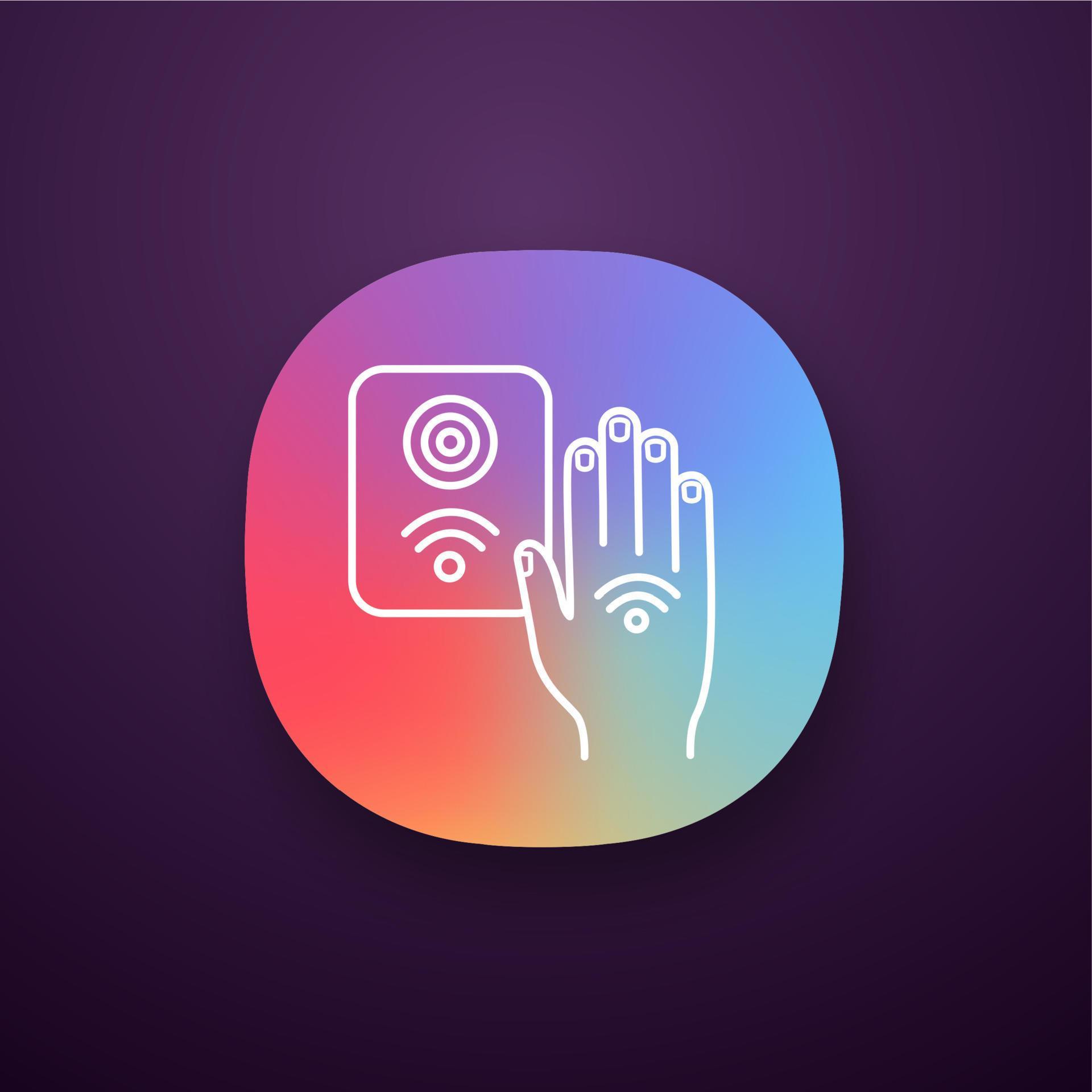 Nfc Reader App Icon Rfid Access Control Ui Ux User Interface Nfc