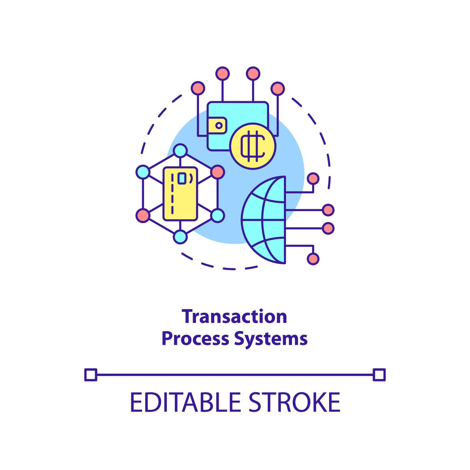 Transaction Process Systems Concept Icon Information System Type