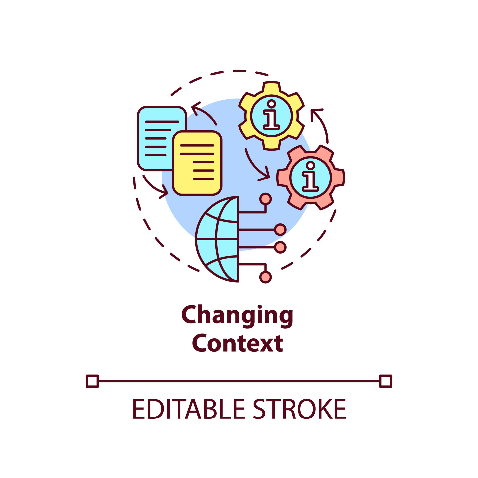 Changing context concept icon. Information industry issue abstract idea ... Changing context concept icon. Information industry issue abstract idea ...