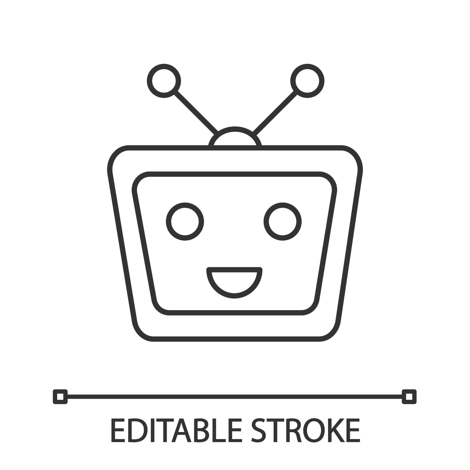 Chatbot Linear Icon Thin Line Illustration Talkbot Modern Robot Tv