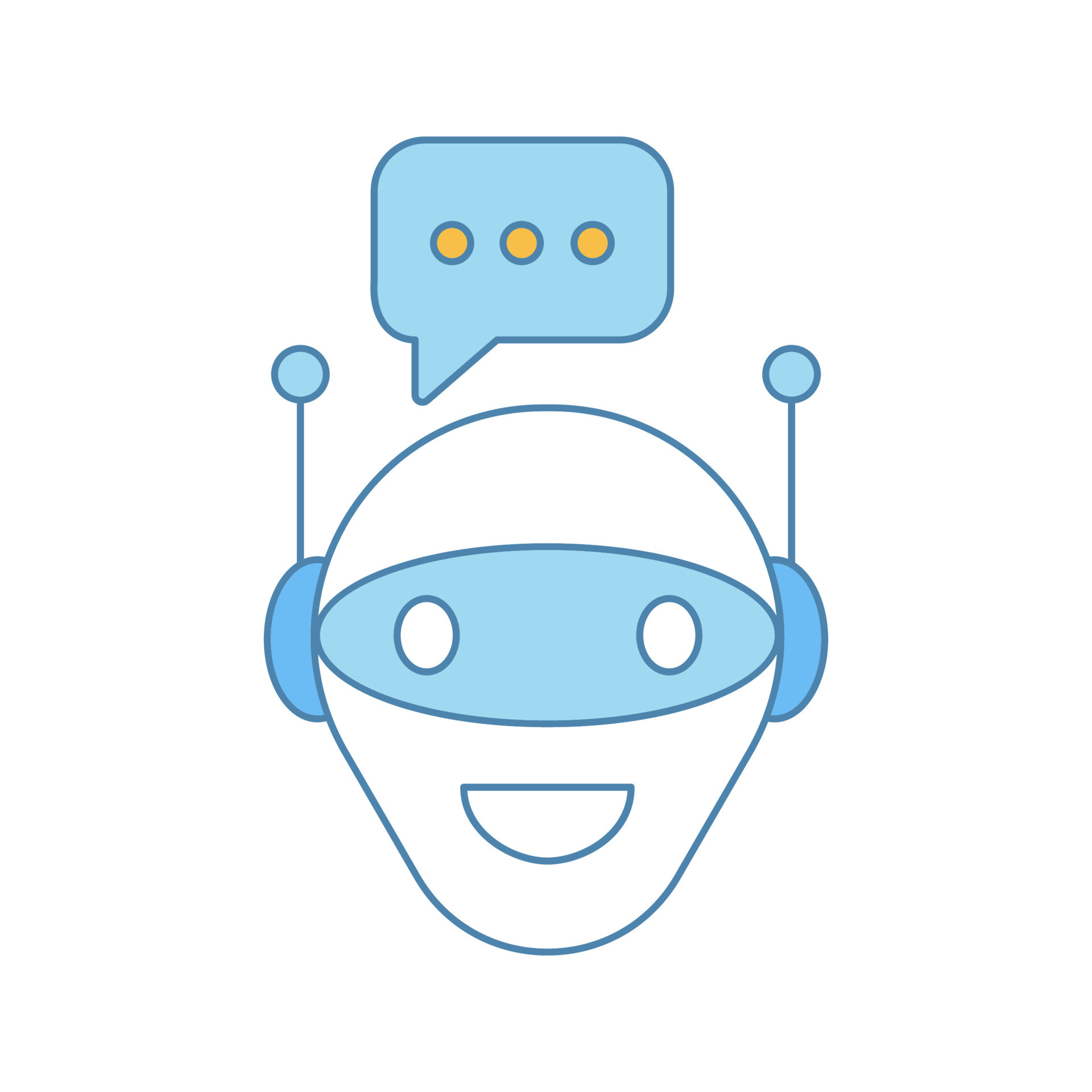 Chat Bot Color Icon Robot Virtual Assistant Artificial Intelligence