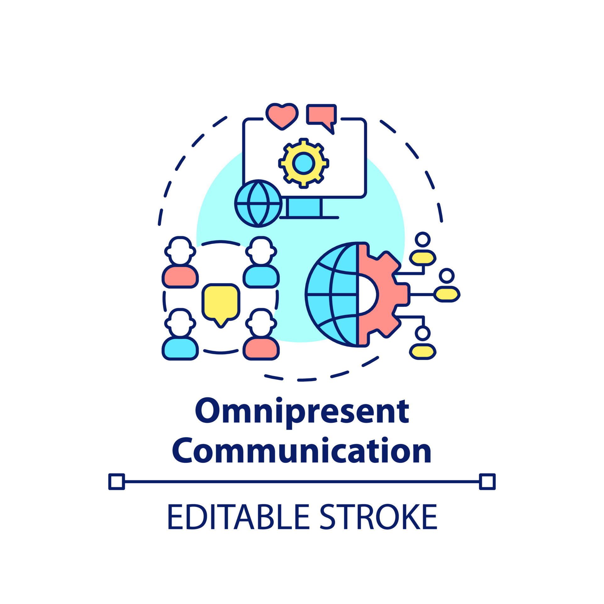 Omnipresent Communication Concept Icon Marketing Strategy Customer Behavior Trend Abstract