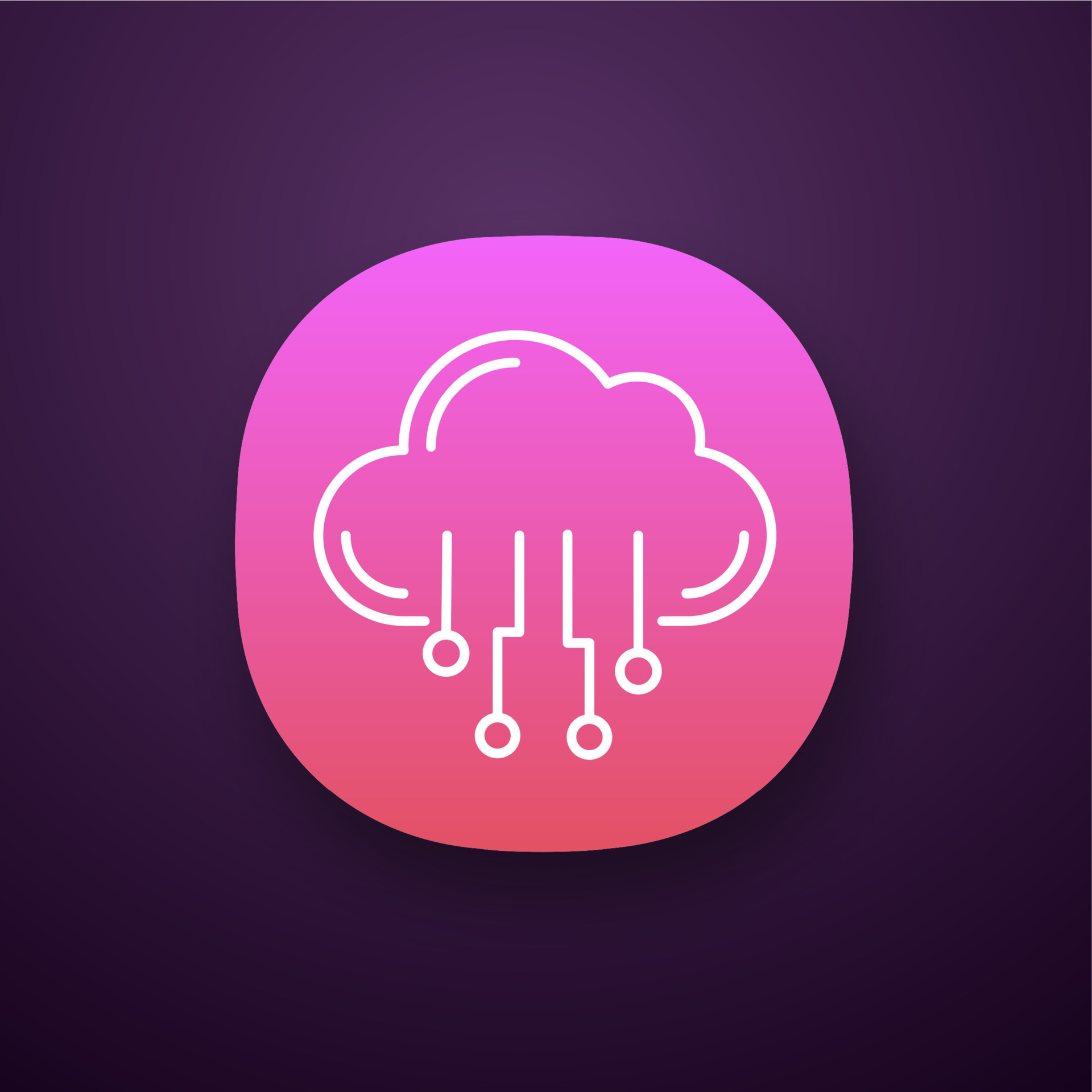 Cloud Computing App Icon Ui Ux User Interface Data Cloud Artificial