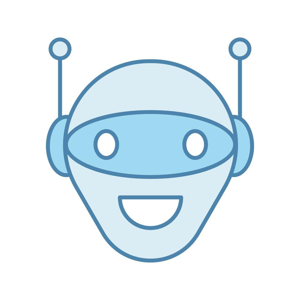 Chatbot color icon. Talkbot. Modern robot. Android laughing chat bot ... Chatbot color icon. Talkbot. Modern robot. Android laughing chat bot ...