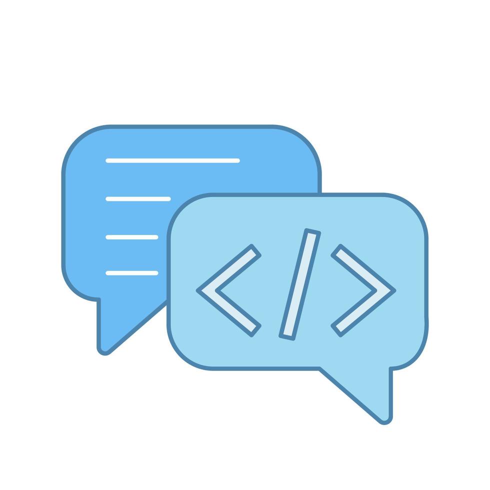 Chatbot Coding Color Icon Talkbot With Chip Insert Codebot Code Writing Virtual Assistant