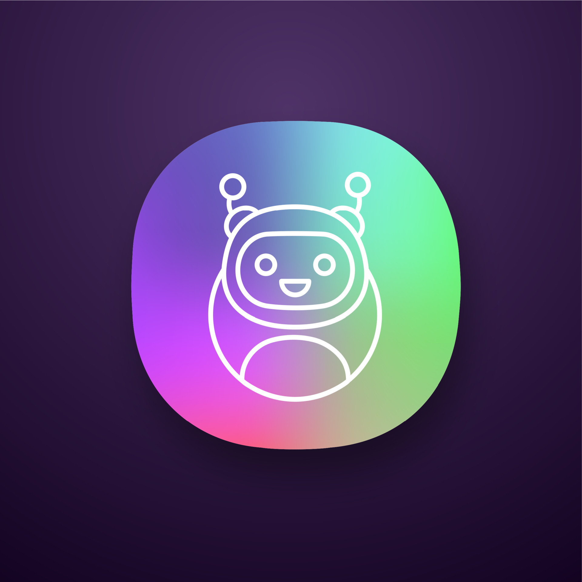Chatbot App Icon Ui Ux User Interface Modern Robot Talkbot Online Helper Virtual Assistant