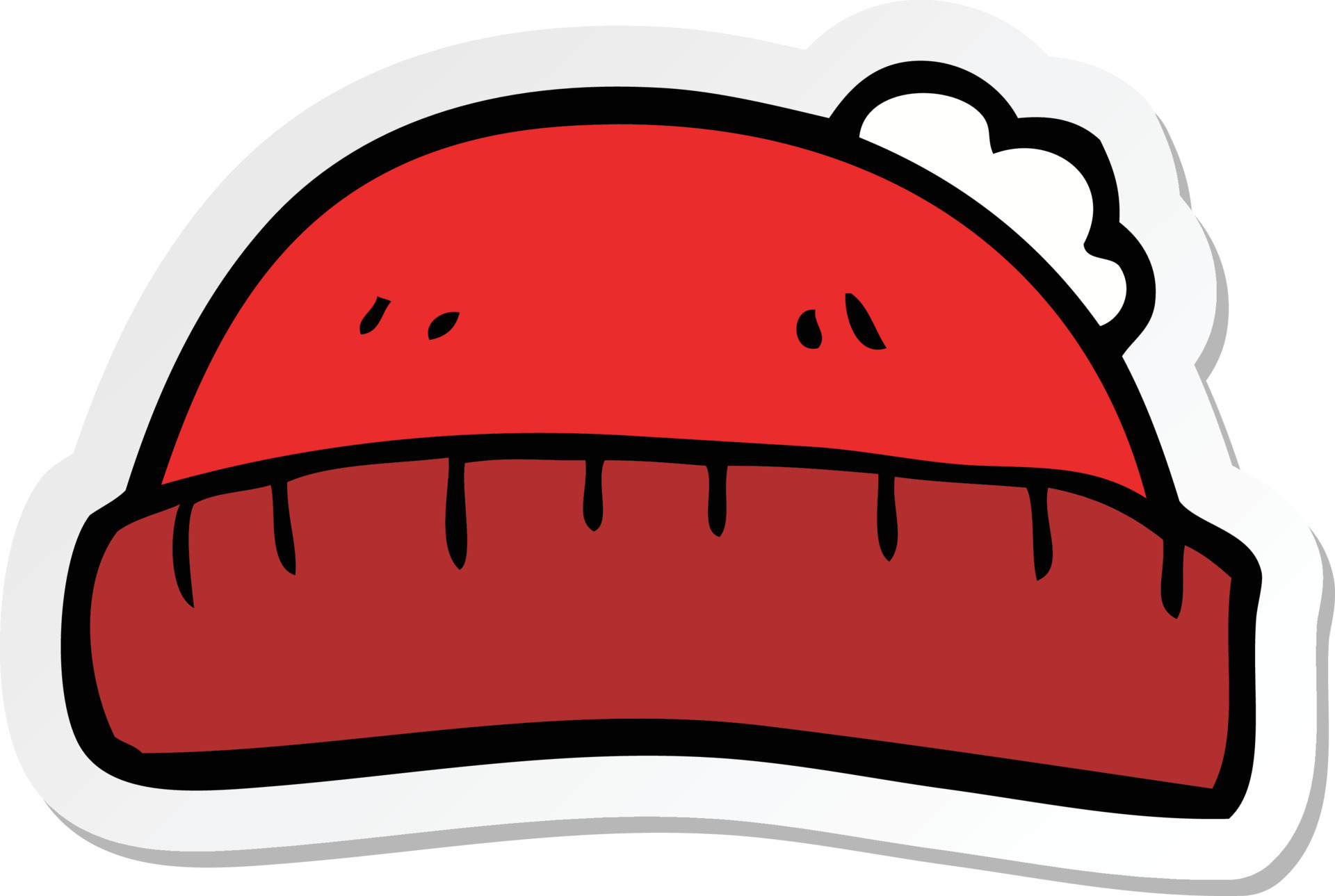 Pegatina De Un Gorro De Lana De Dibujos Animados 10439918 Vector En Vecteezy