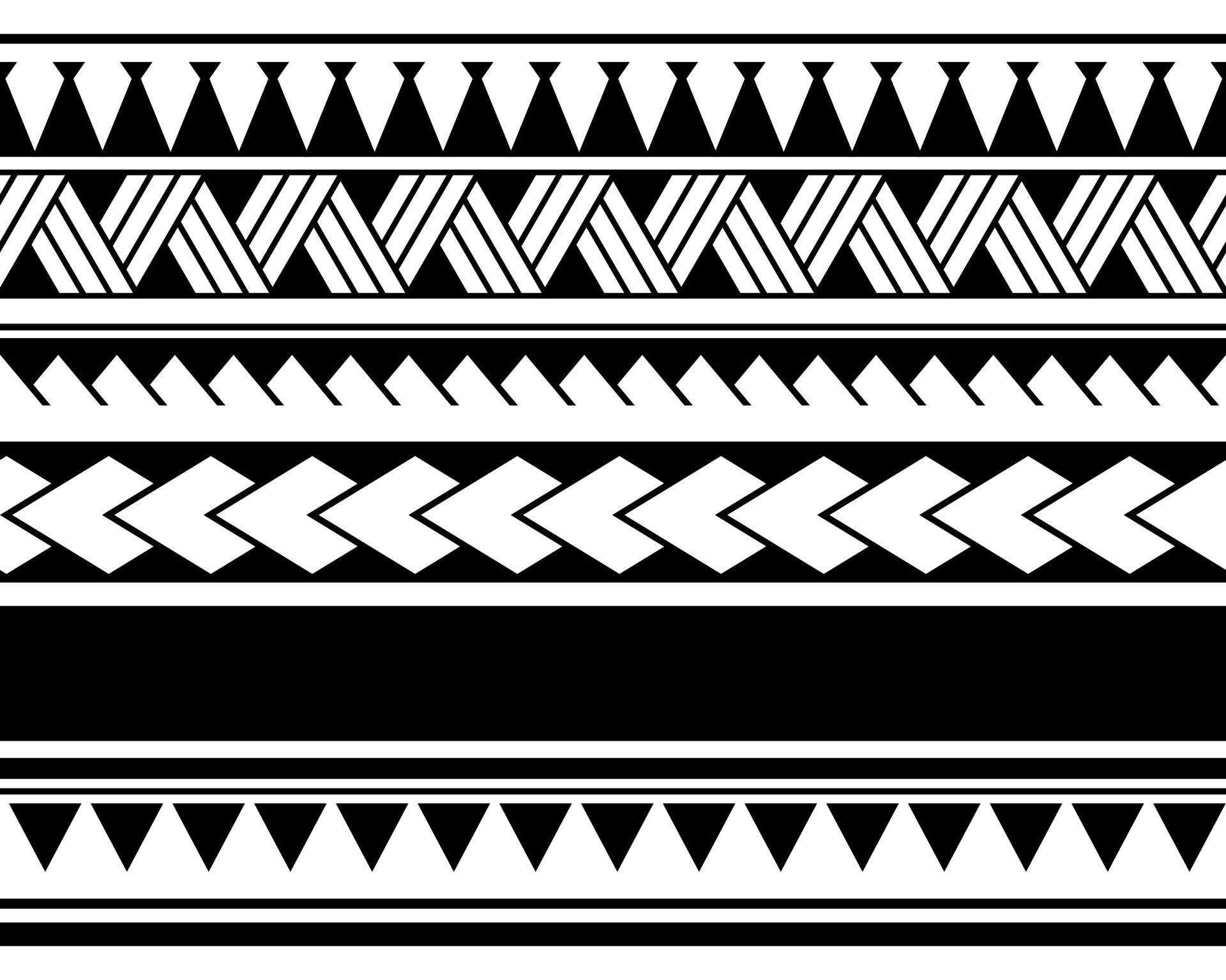 Maori polynesian tattoo bracelet. Tribal sleeve seamless pattern vector ... Maori polynesian tattoo bracelet. Tribal sleeve seamless pattern vector ...