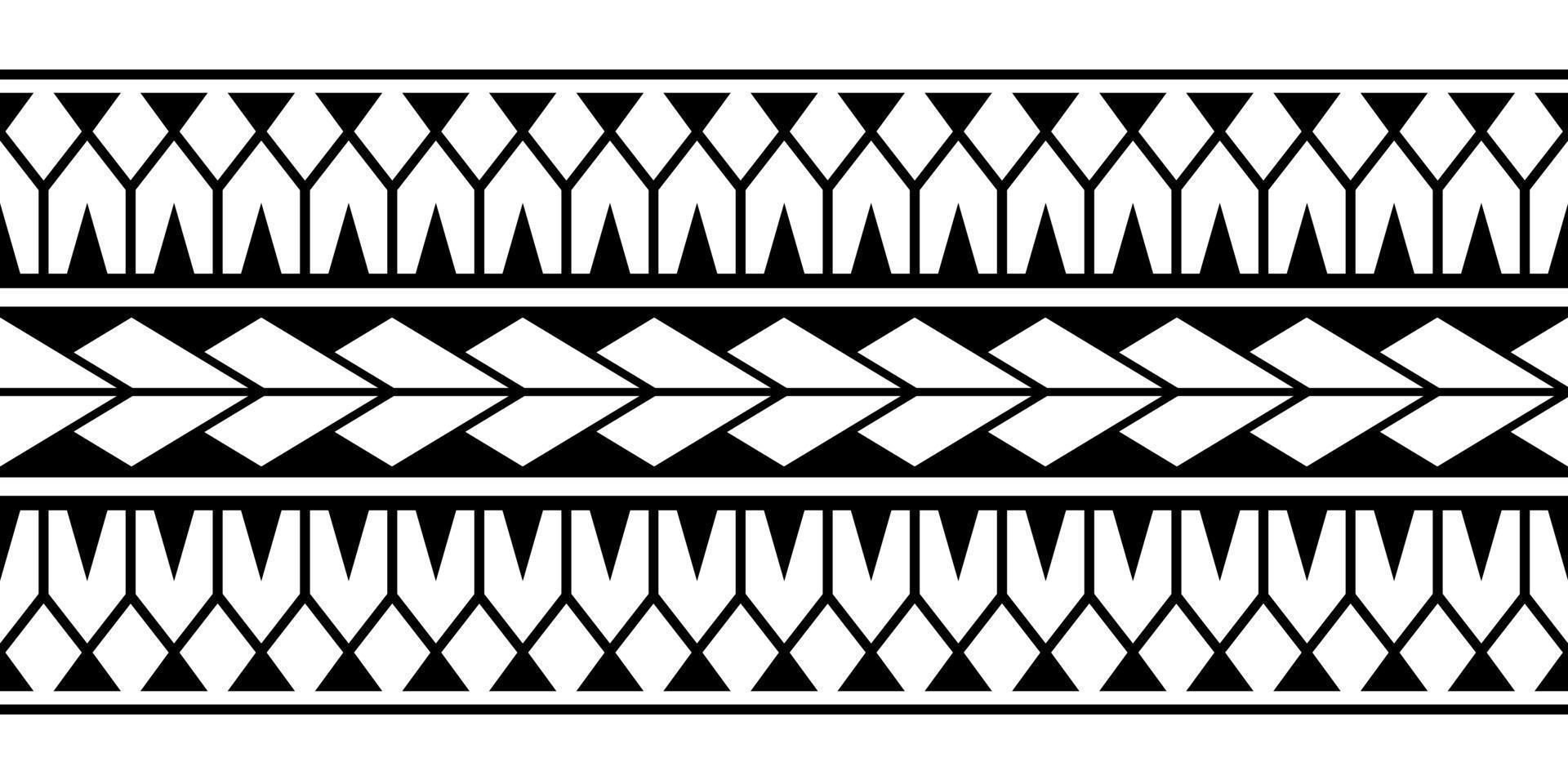 Maori polynesian tattoo bracelet. Tribal sleeve seamless pattern vector ... Maori polynesian tattoo bracelet. Tribal sleeve seamless pattern vector ...